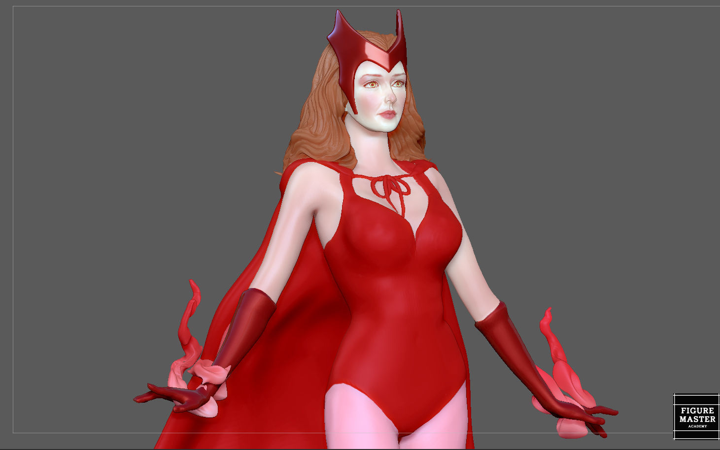 WANDA SCARLET WITCH HALLOWEEN COSTUME MARVEL MCU WANDA VISION 3D model 3D printable | CGTrader