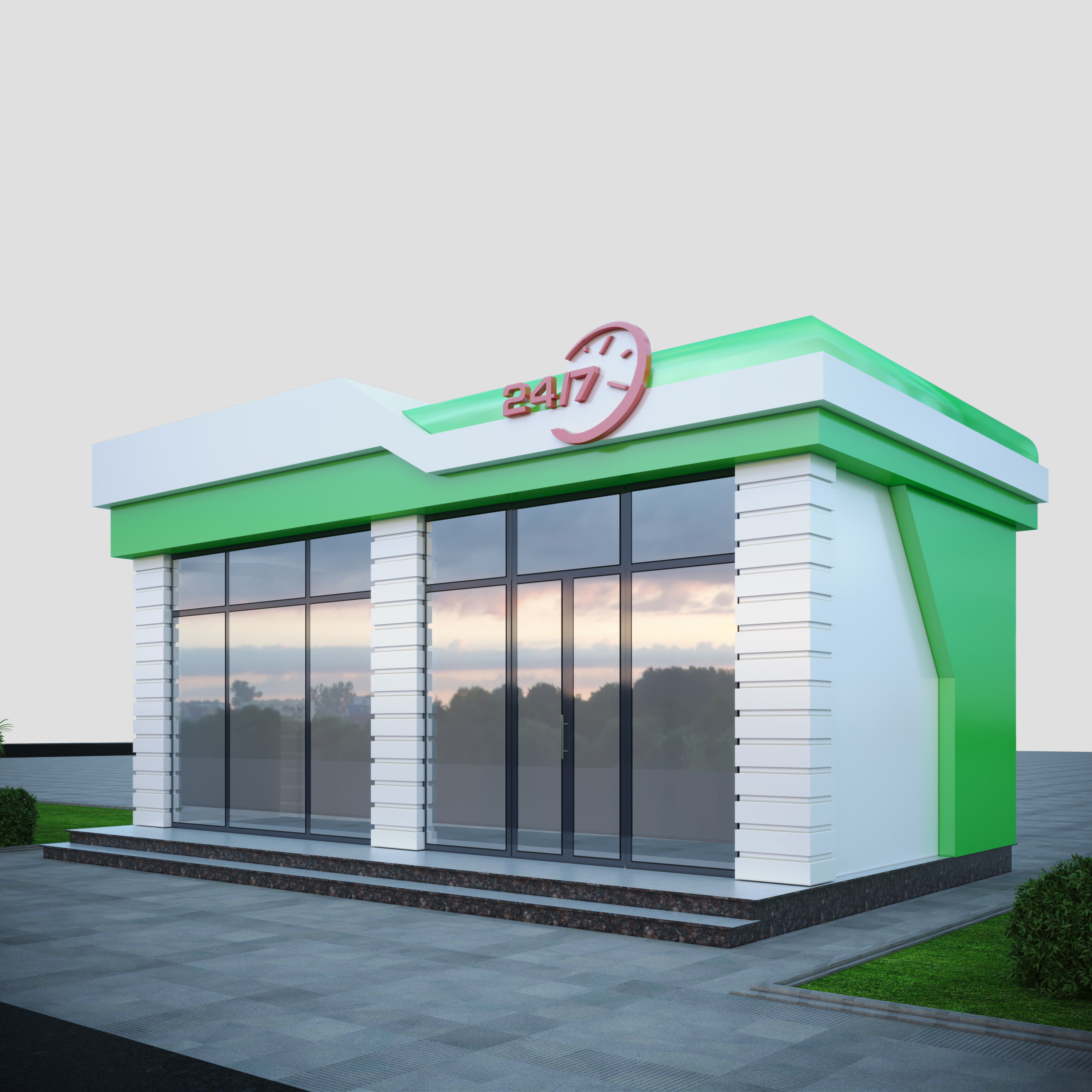 3D exterior SMALL SHOP | CGTrader