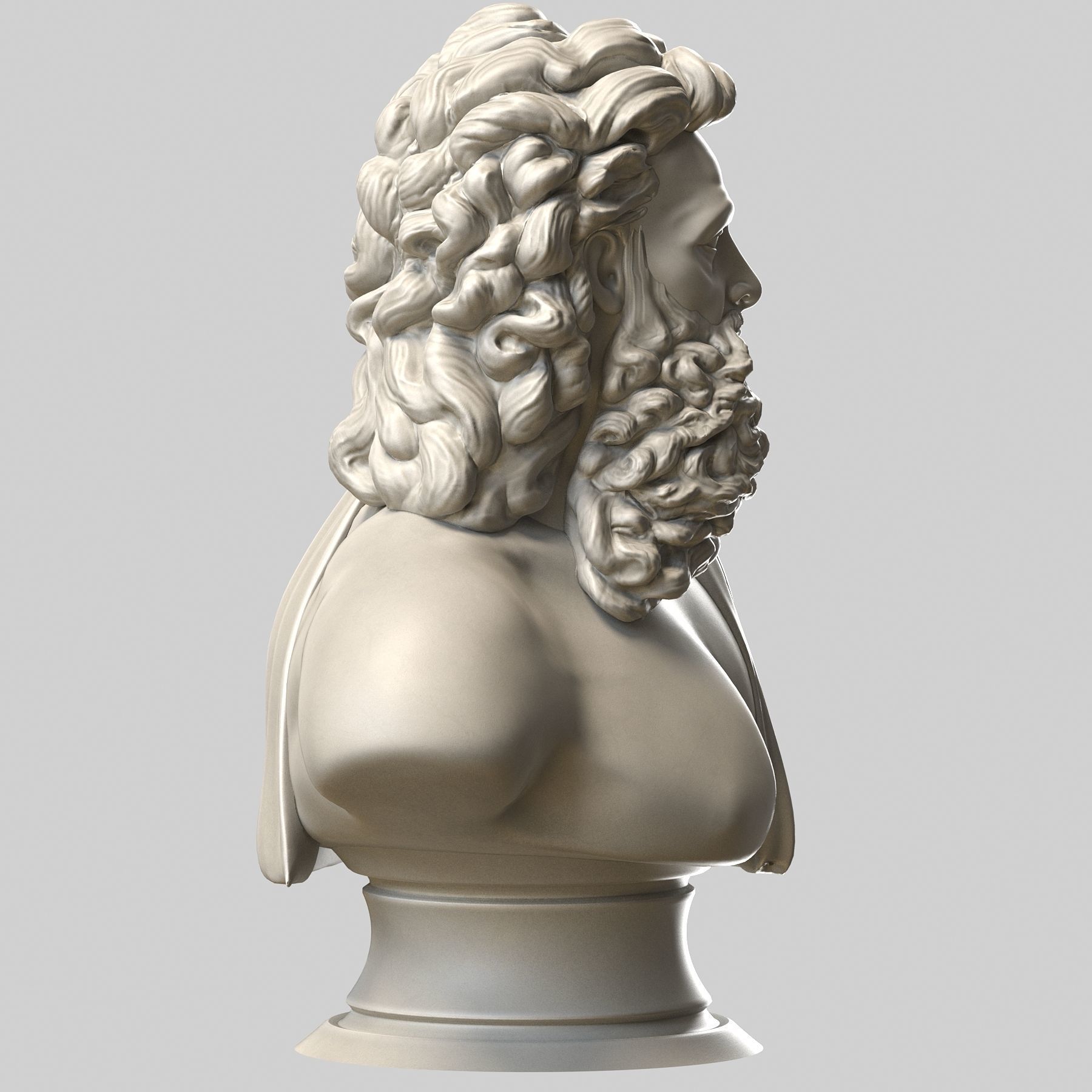 Zeus bust 3D model 3D printable | CGTrader