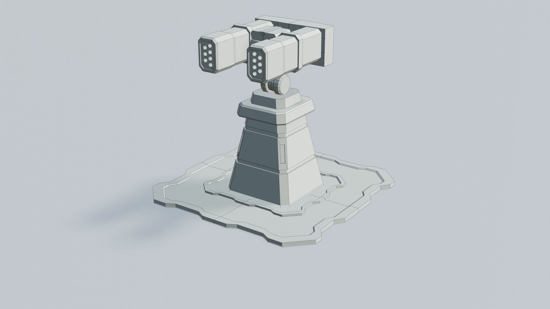 3D model Modular Sci-Fi Turret Collection - Low Poly - Game Ready -PBR VR / AR / low-poly | CGTrader
