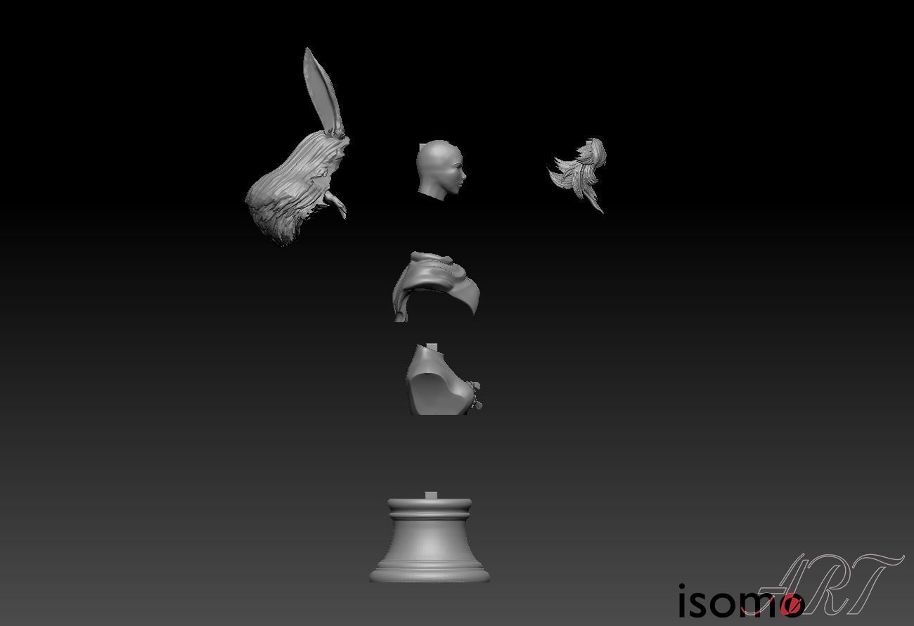 Lyna Portrait Bust Final Fantasy 14 FFXIV 3D model 3D printable | CGTrader