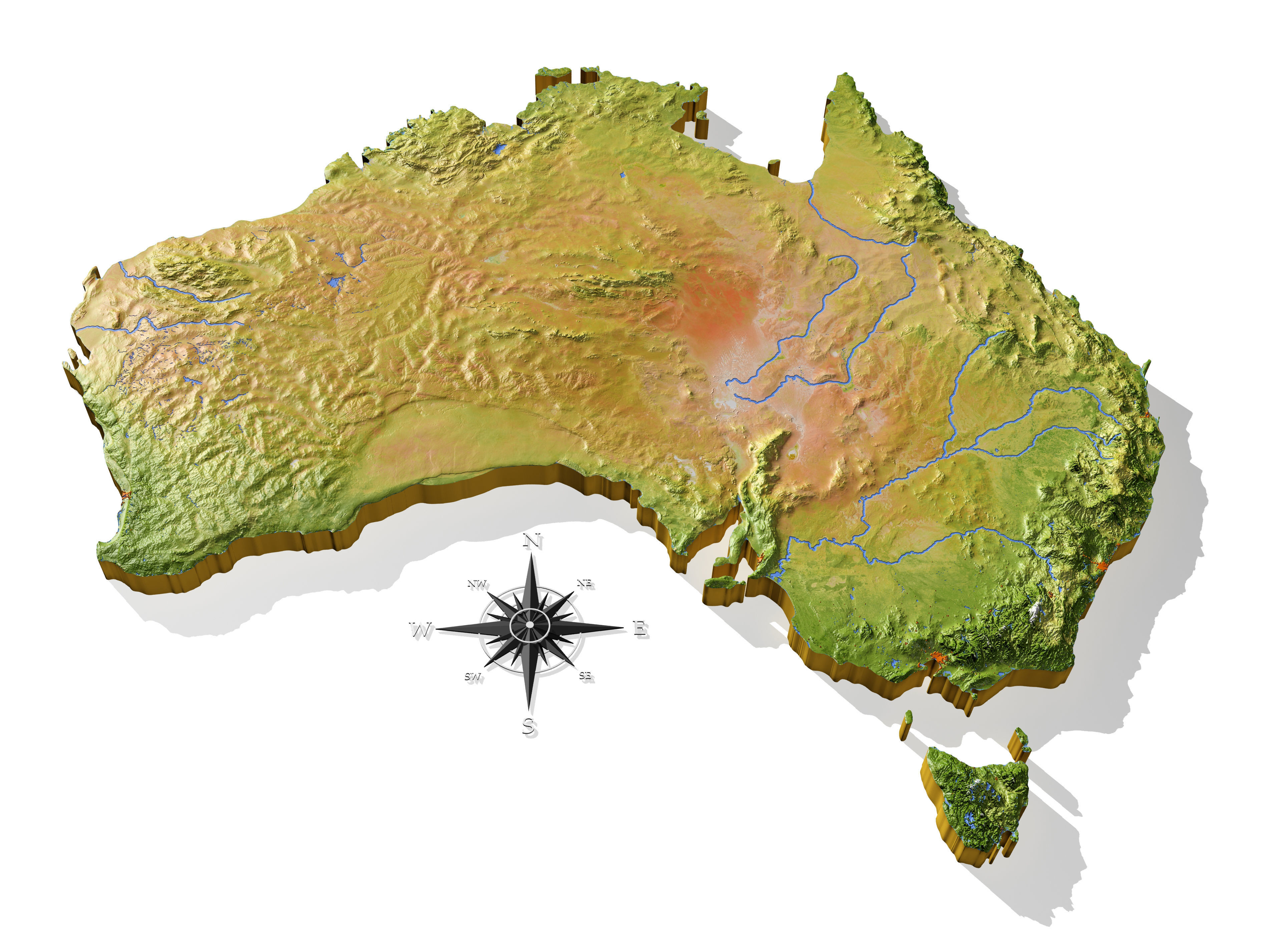 Australia High resolution 3D relief maps 3D model | CGTrader