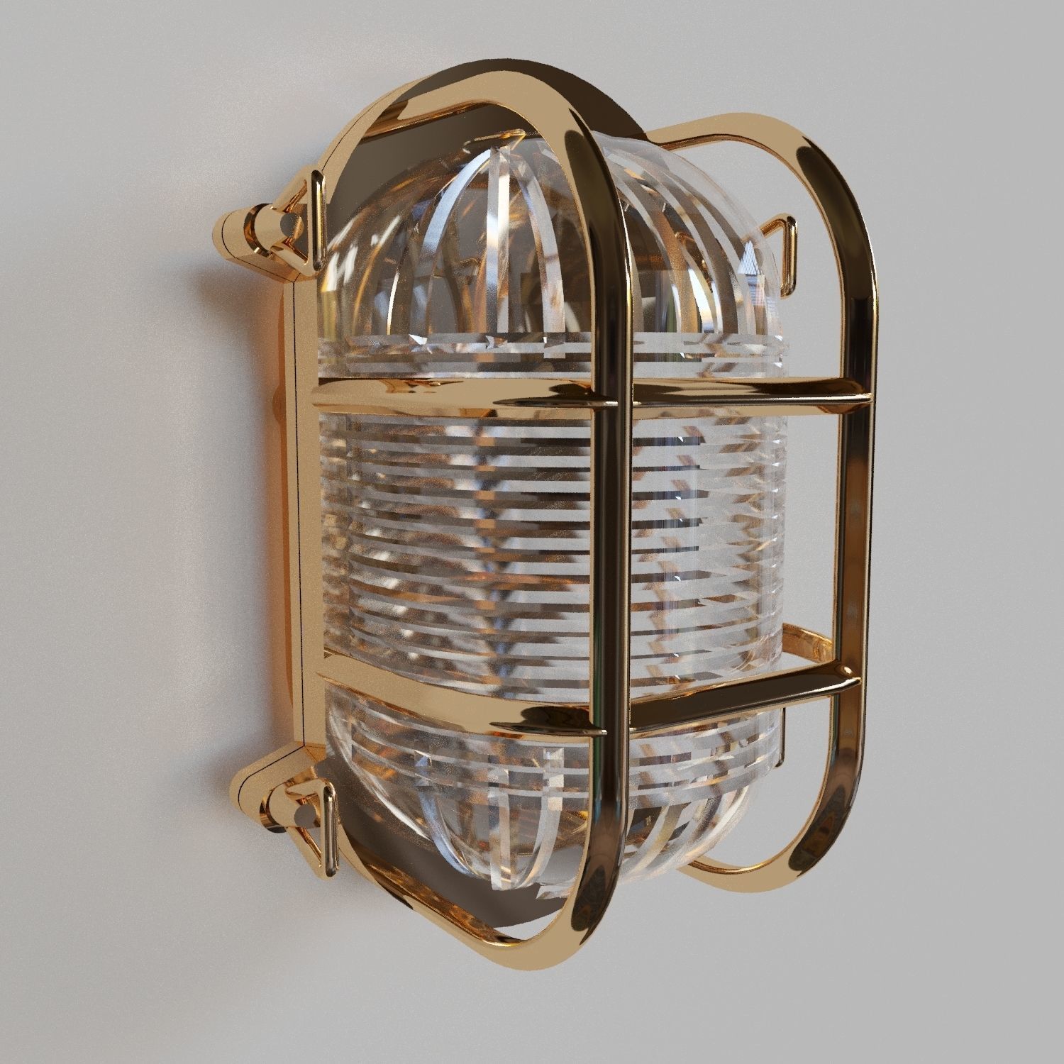 Oval Bulkhead Light 3D model | CGTrader