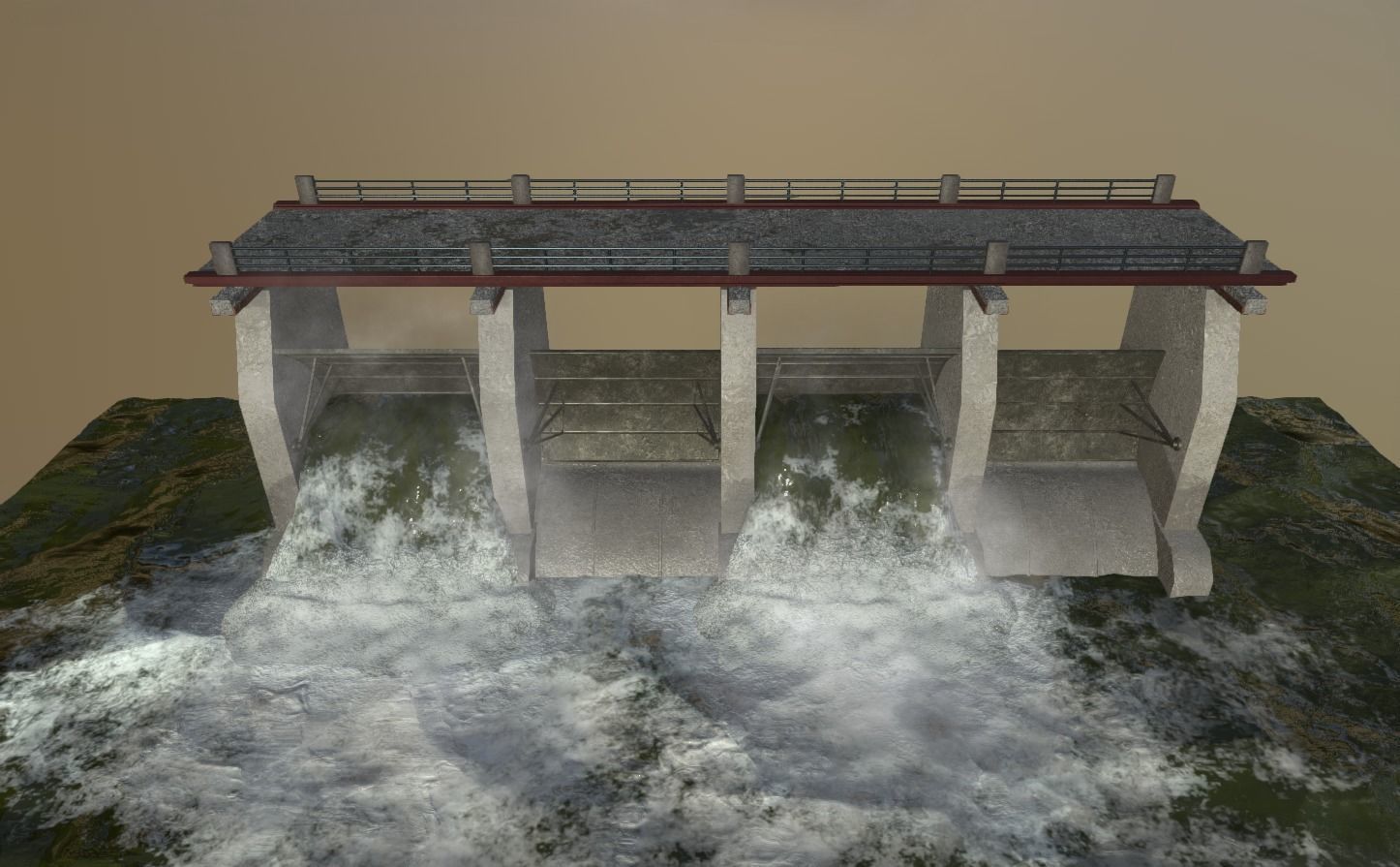 3D model Weir game ready PBR VR / AR / low-poly | CGTrader