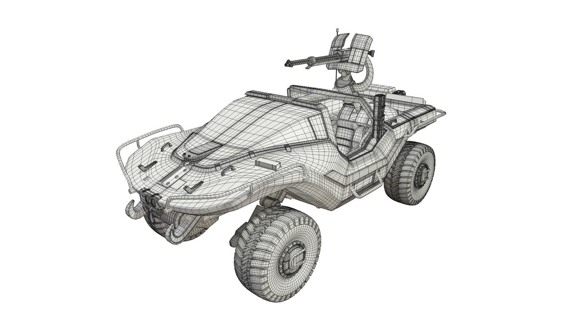 Halo Military Warthog with Interiors 3D model | CGTrader