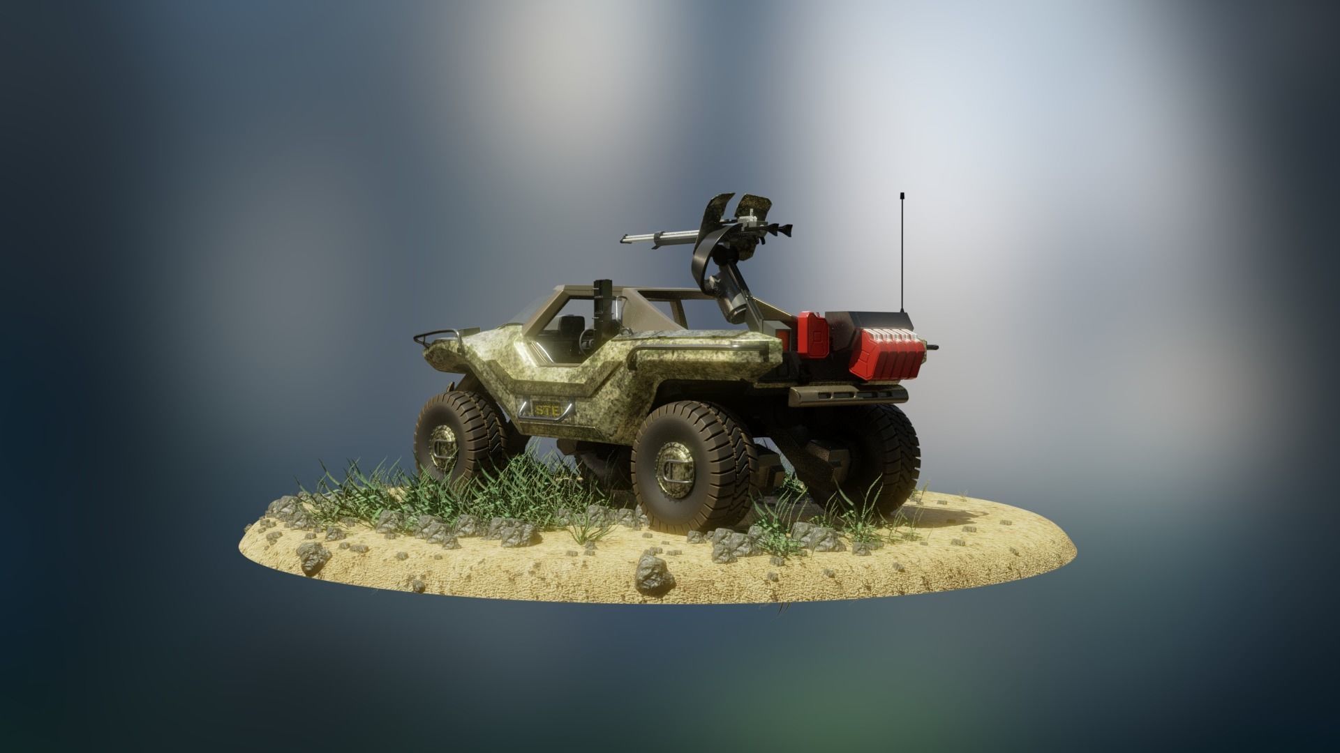 Halo Military Warthog with Interiors 3D model | CGTrader