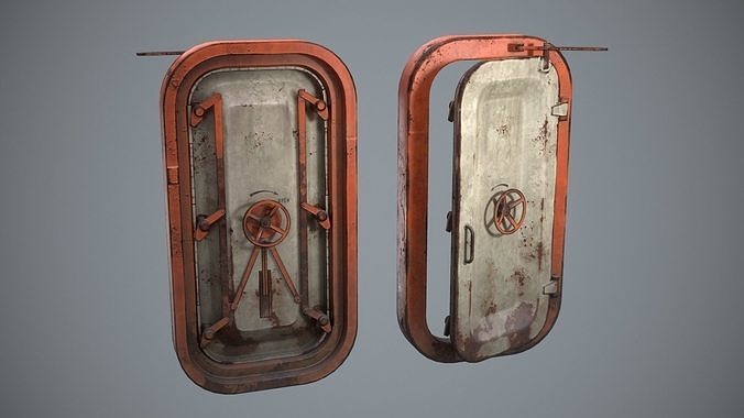 3D model Blast door Game-ready VR / AR / low-poly rigged animated ...