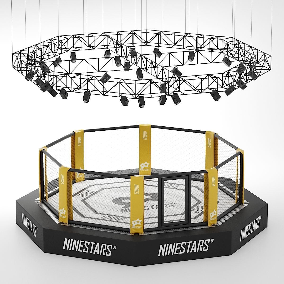 MMA arena octagon 3D model | CGTrader