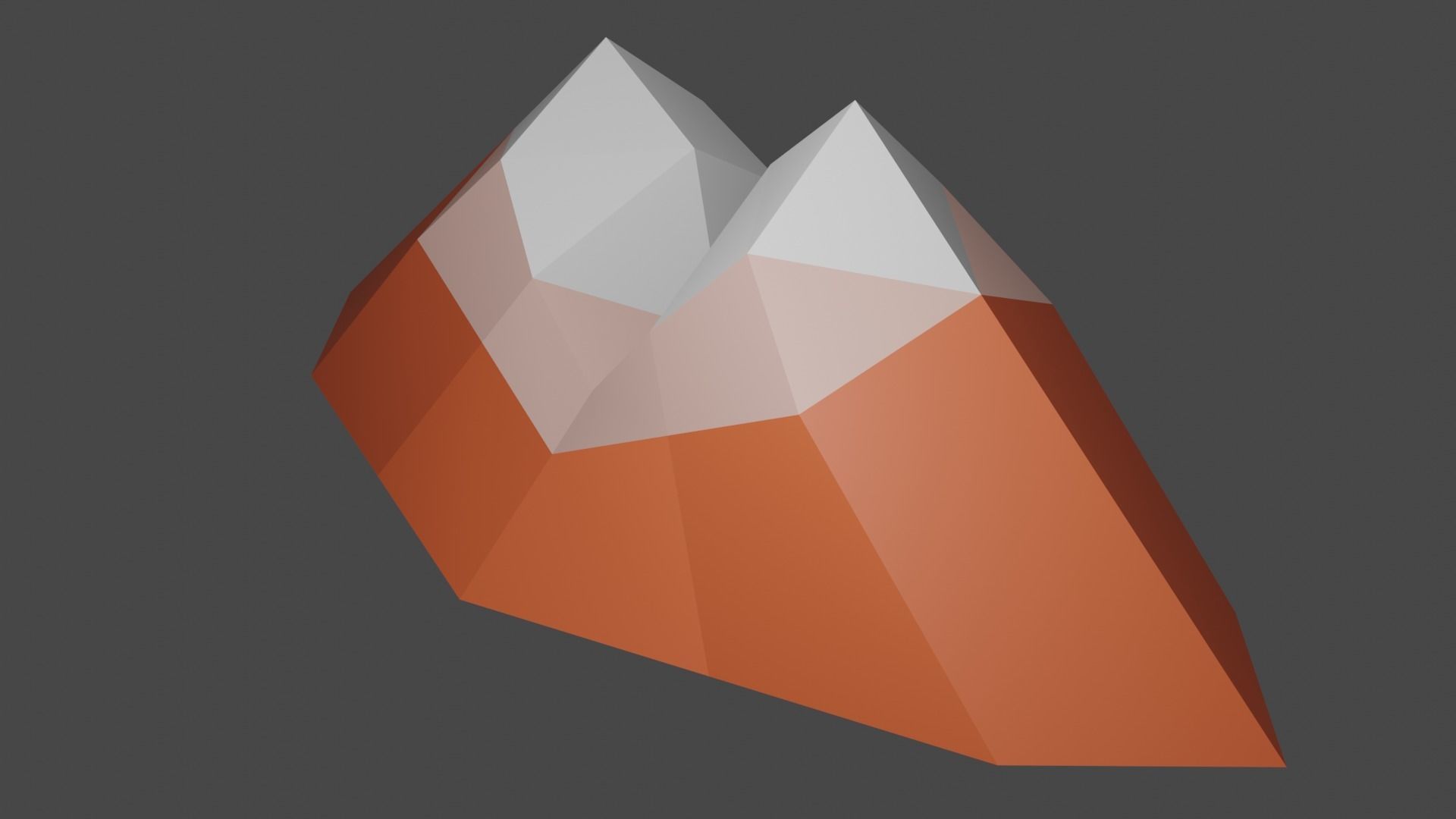 Low Poly Mountain orange and free VR / AR / low-poly 3D model | CGTrader