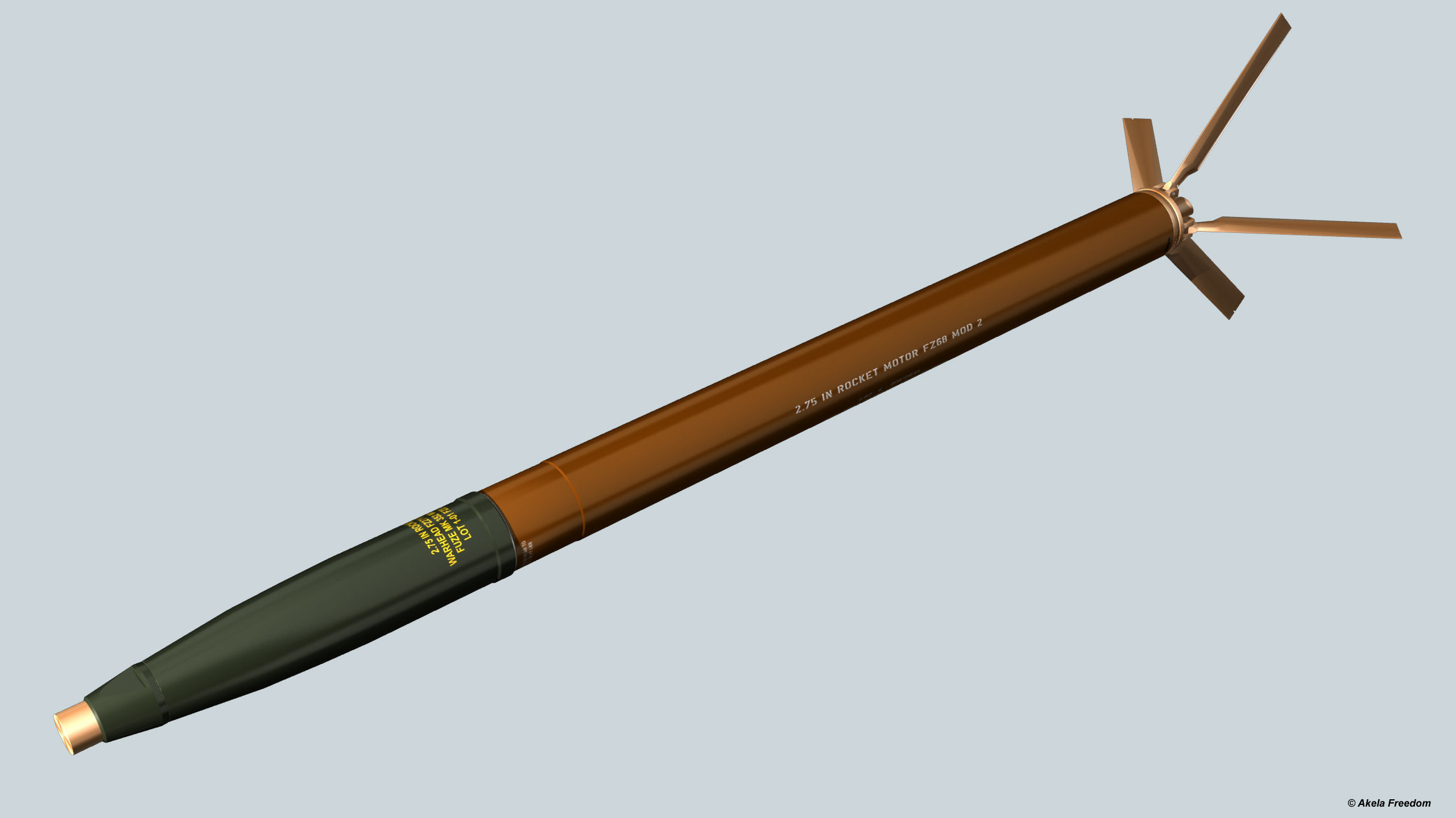 FZ Unguided Rockets 3D model animated | CGTrader