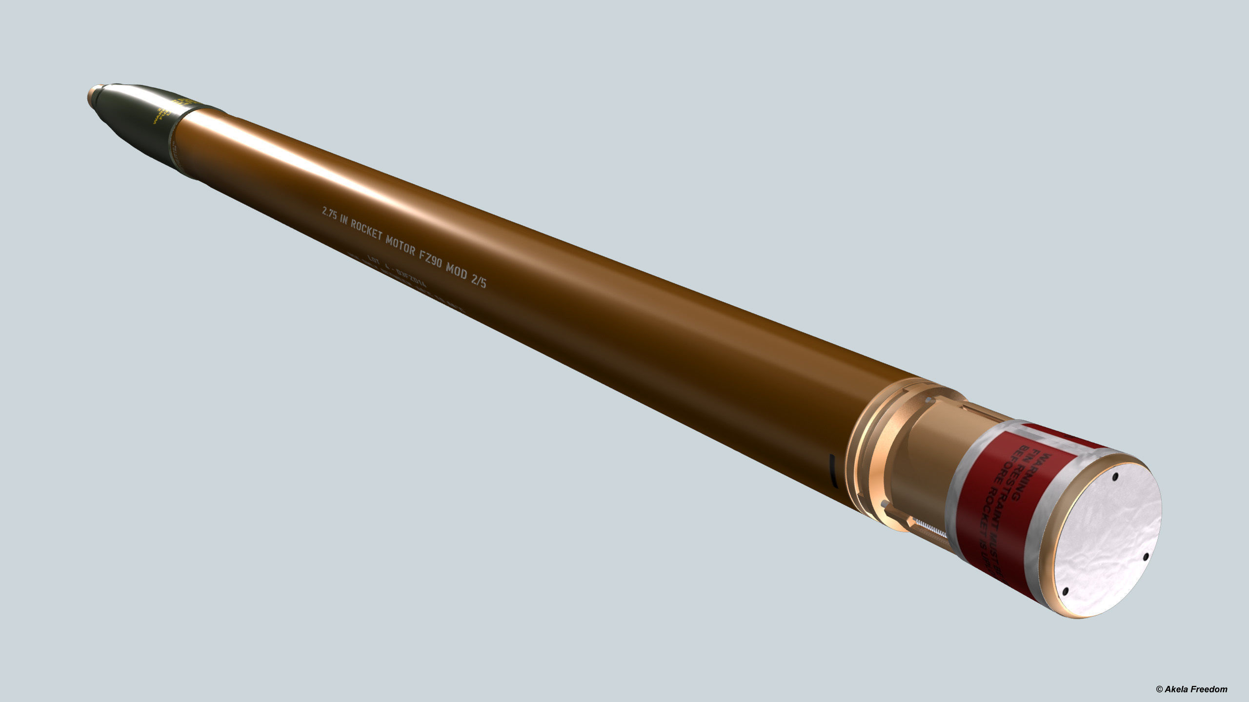 FZ Unguided Rockets 3D model animated | CGTrader