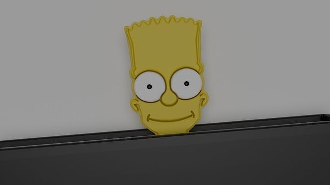 Bart Simpson Bookmark 3D model 3D printable | CGTrader