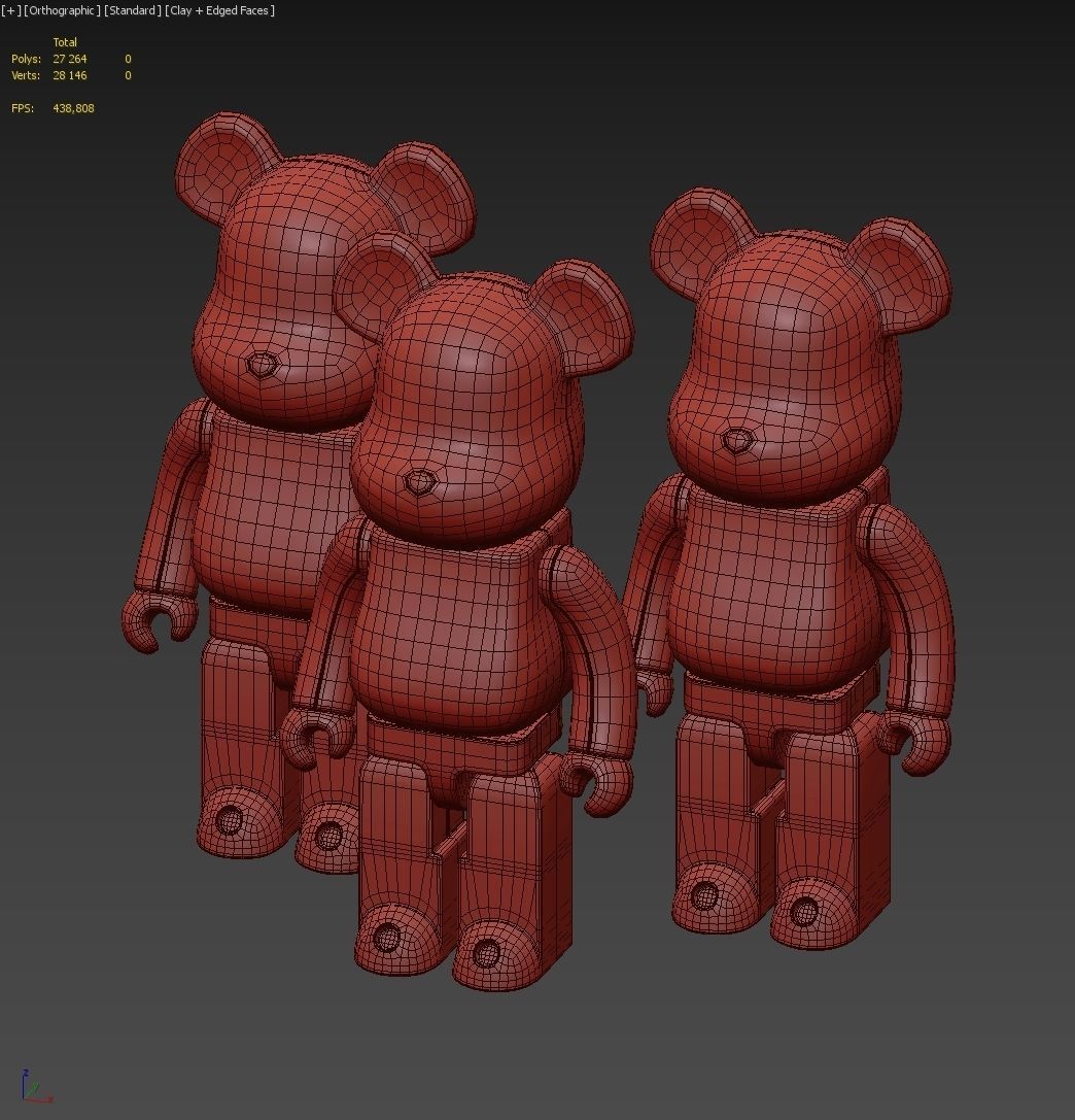 Bearbrick Wood 3D model | CGTrader