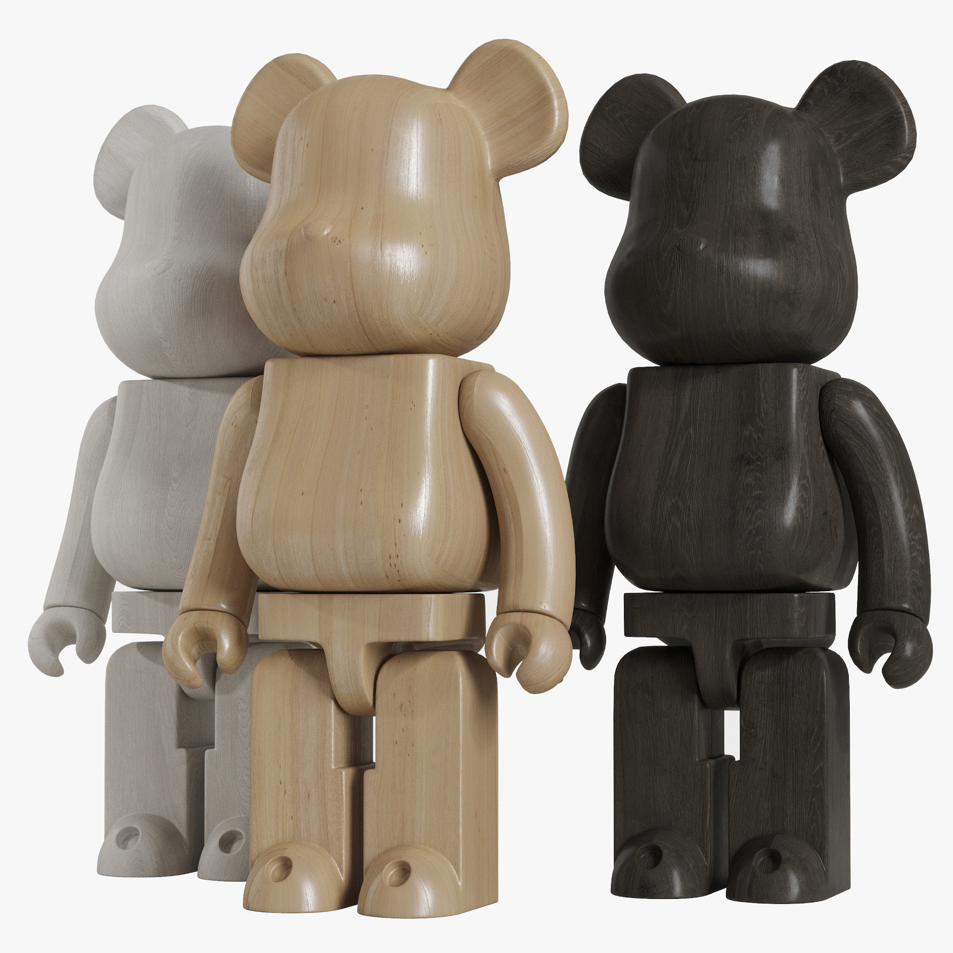 Bearbrick Wood 3D model | CGTrader