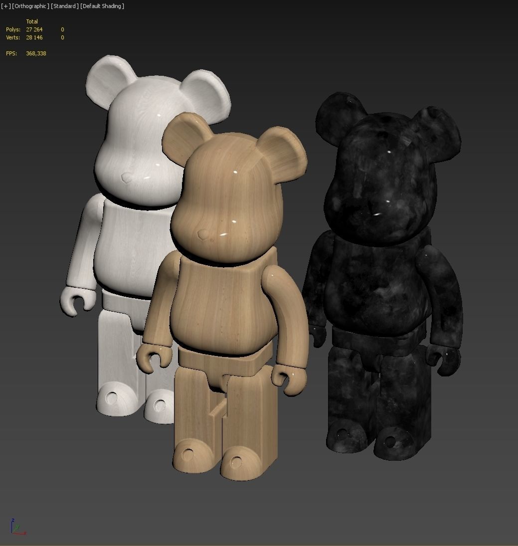 Bearbrick Wood 3D model | CGTrader