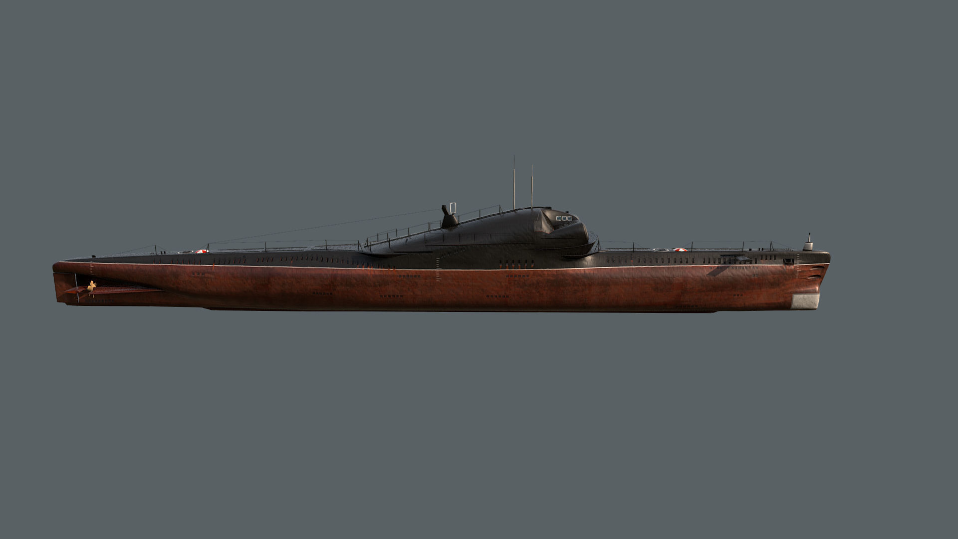 3D model Project 665 Whiskey Long Bin submarine VR / AR / low-poly ...