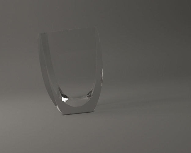 GLASSWARE---Square Glass 001 3D model 3D printable | CGTrader