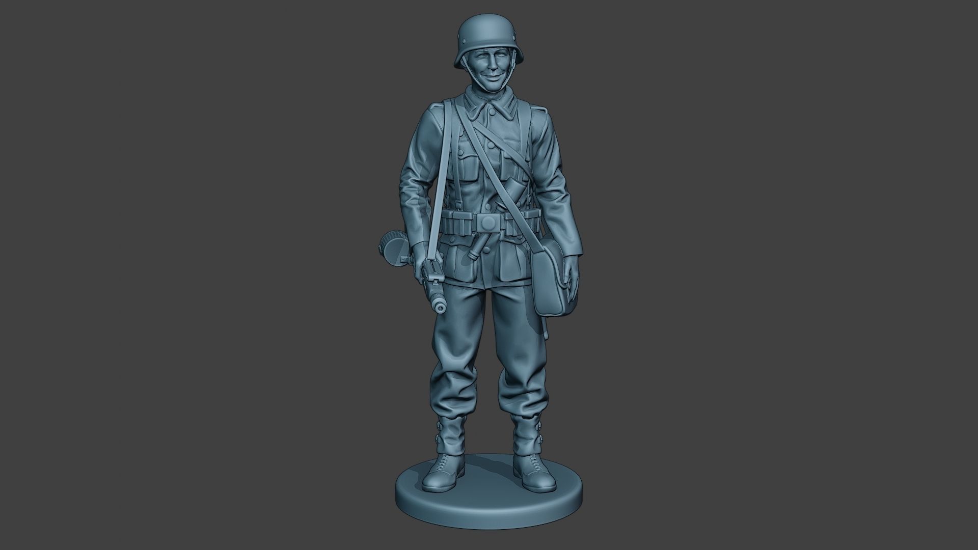 German soldier ww2 MG42 Stand G7 3D model 3D printable | CGTrader