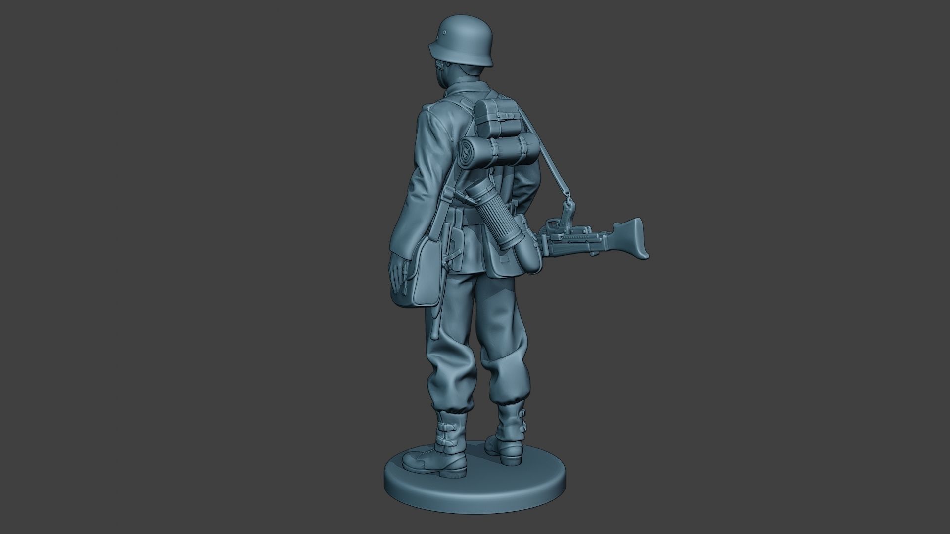 German soldier ww2 MG42 Stand G7 3D model 3D printable | CGTrader