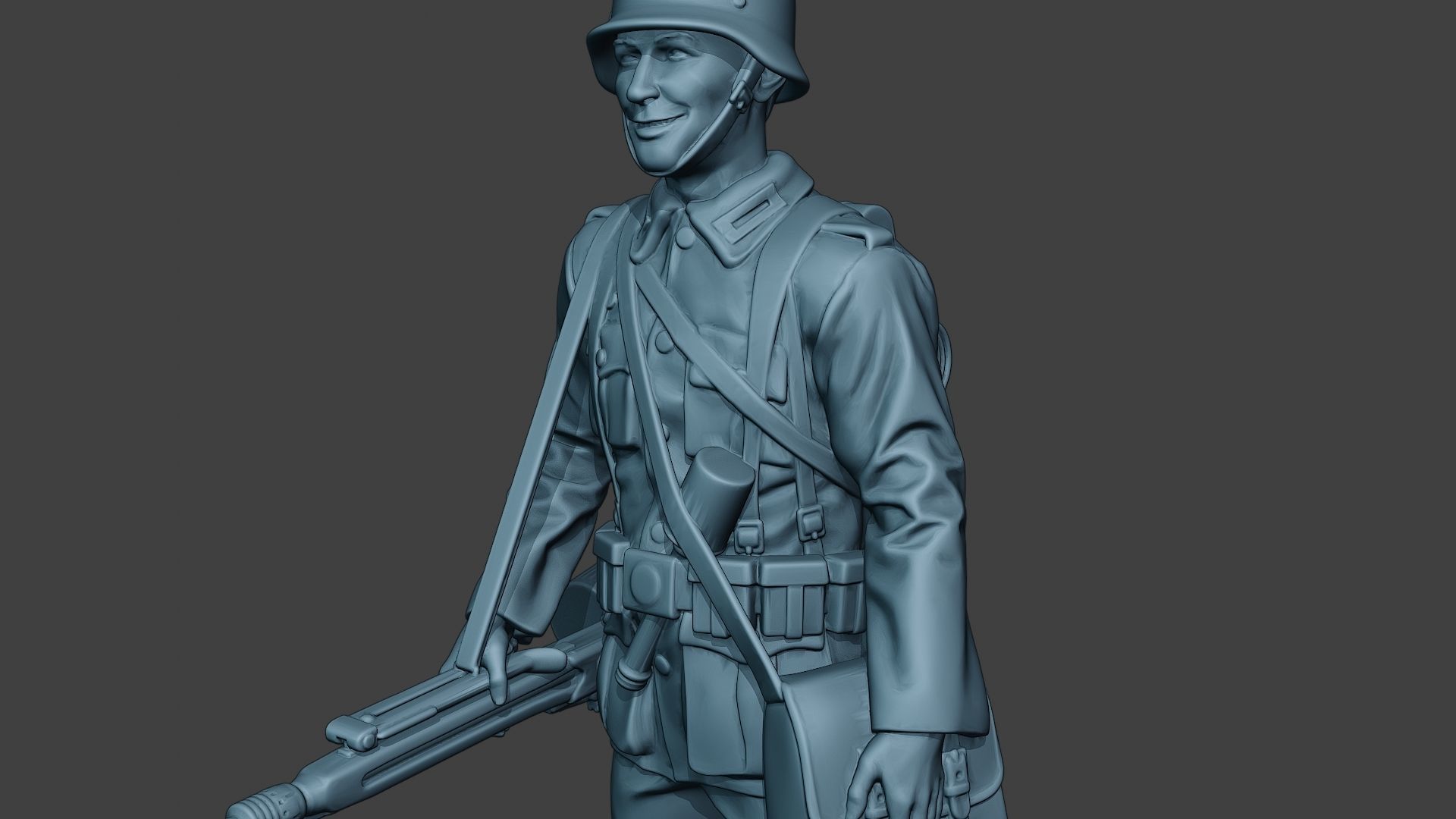 German soldier ww2 MG42 Stand G7 3D model 3D printable | CGTrader