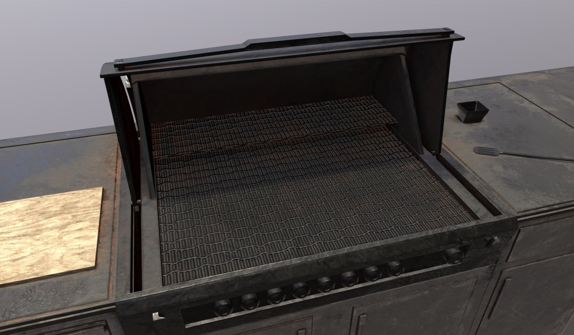 3D model Scifi Barbecue Grill VR / AR / low-poly | CGTrader