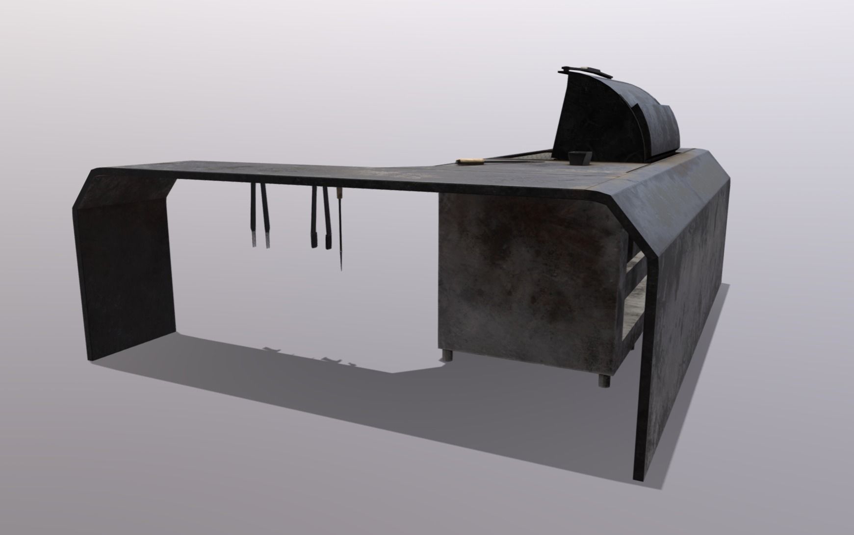 3D model Scifi Barbecue Grill VR / AR / low-poly | CGTrader