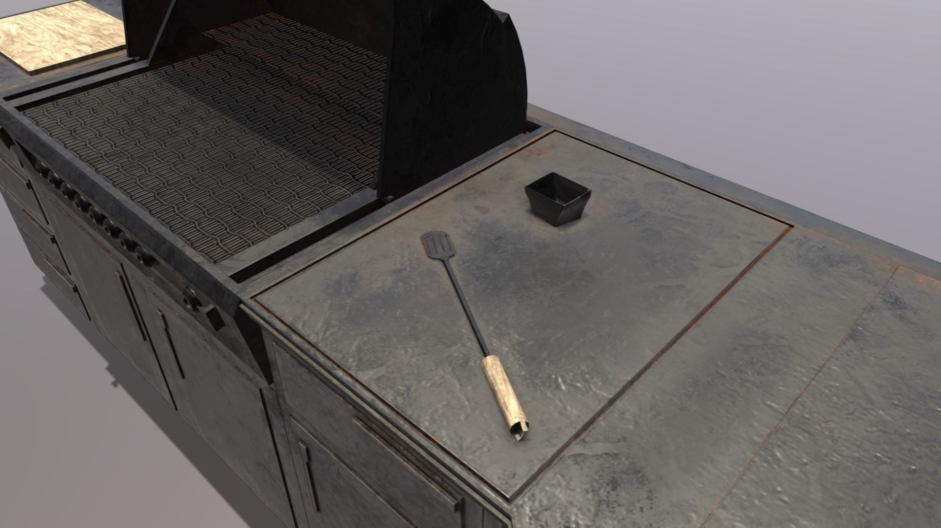 3D model Scifi Barbecue Grill VR / AR / low-poly | CGTrader