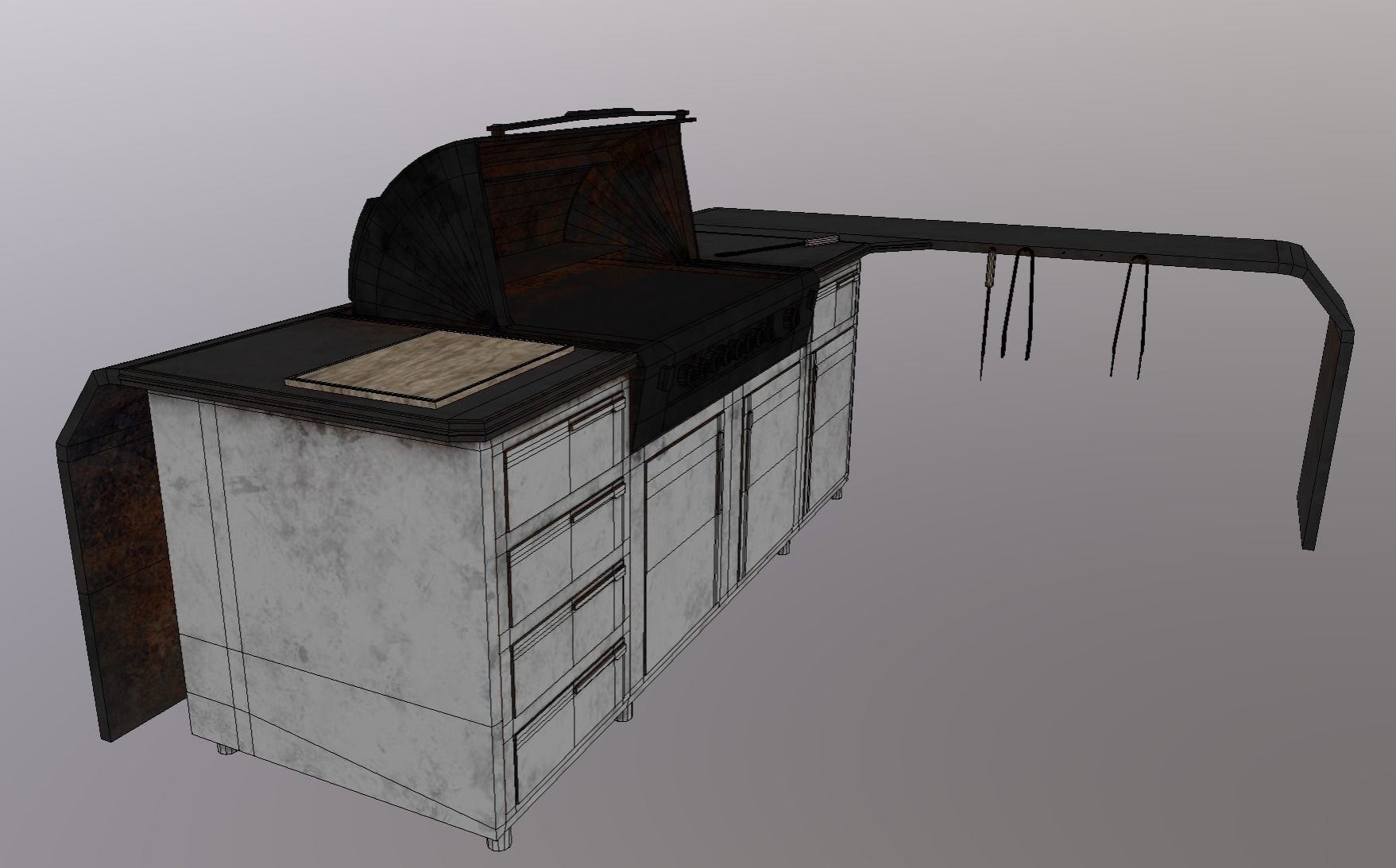 3D model Scifi Barbecue Grill VR / AR / low-poly | CGTrader