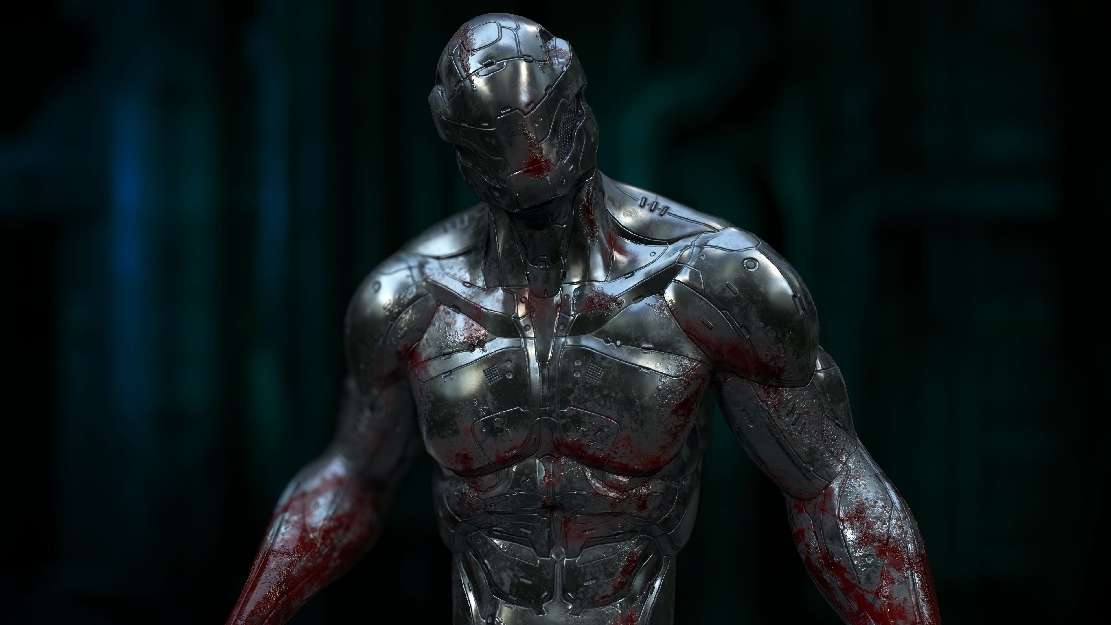 3D model Heavy Nano-Cyborg VR / AR / low-poly rigged | CGTrader