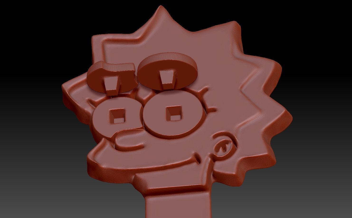 Lisa Simpson Bookmark 3D model 3D printable | CGTrader
