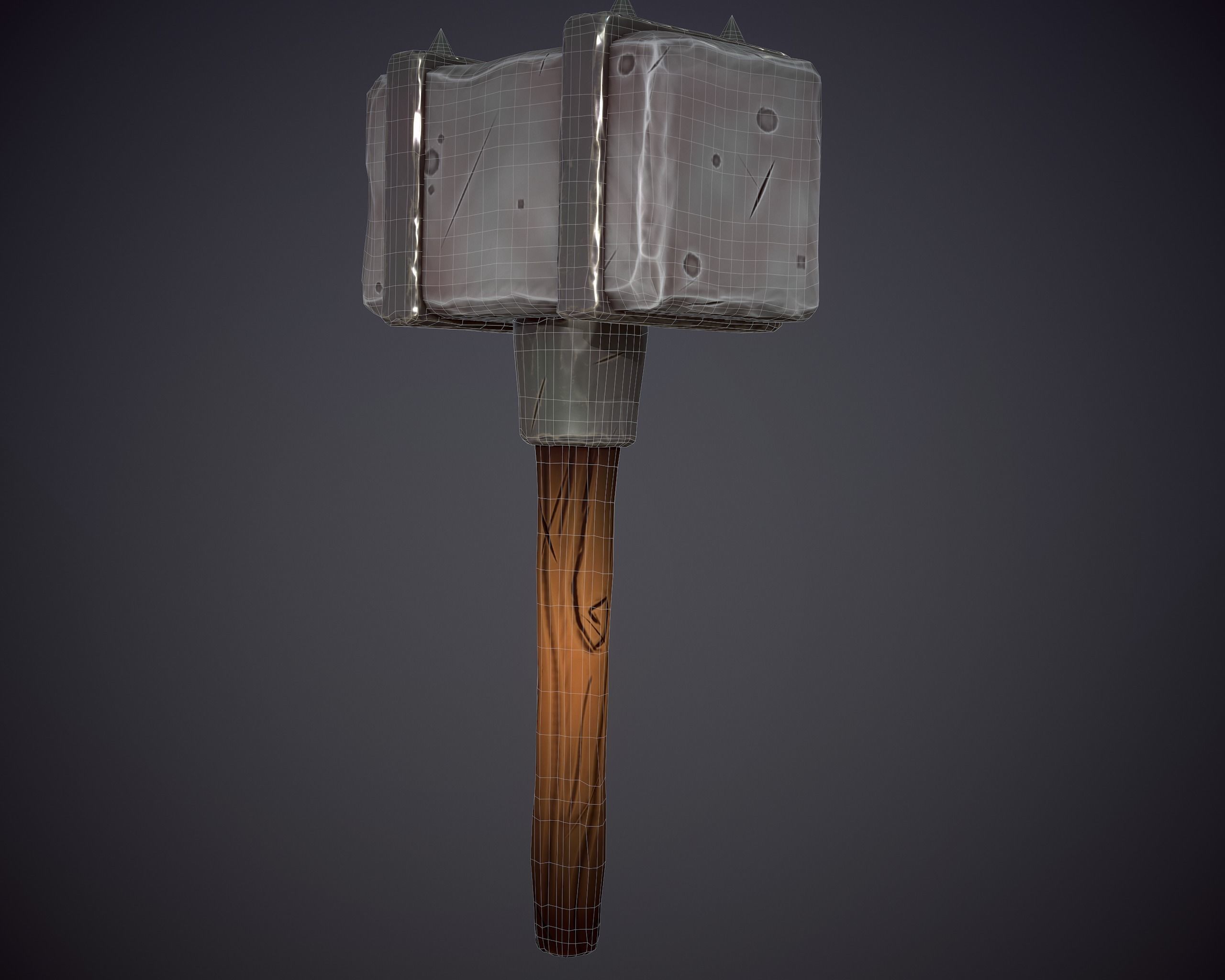3D model Stylized low poly hammer VR / AR / low-poly | CGTrader