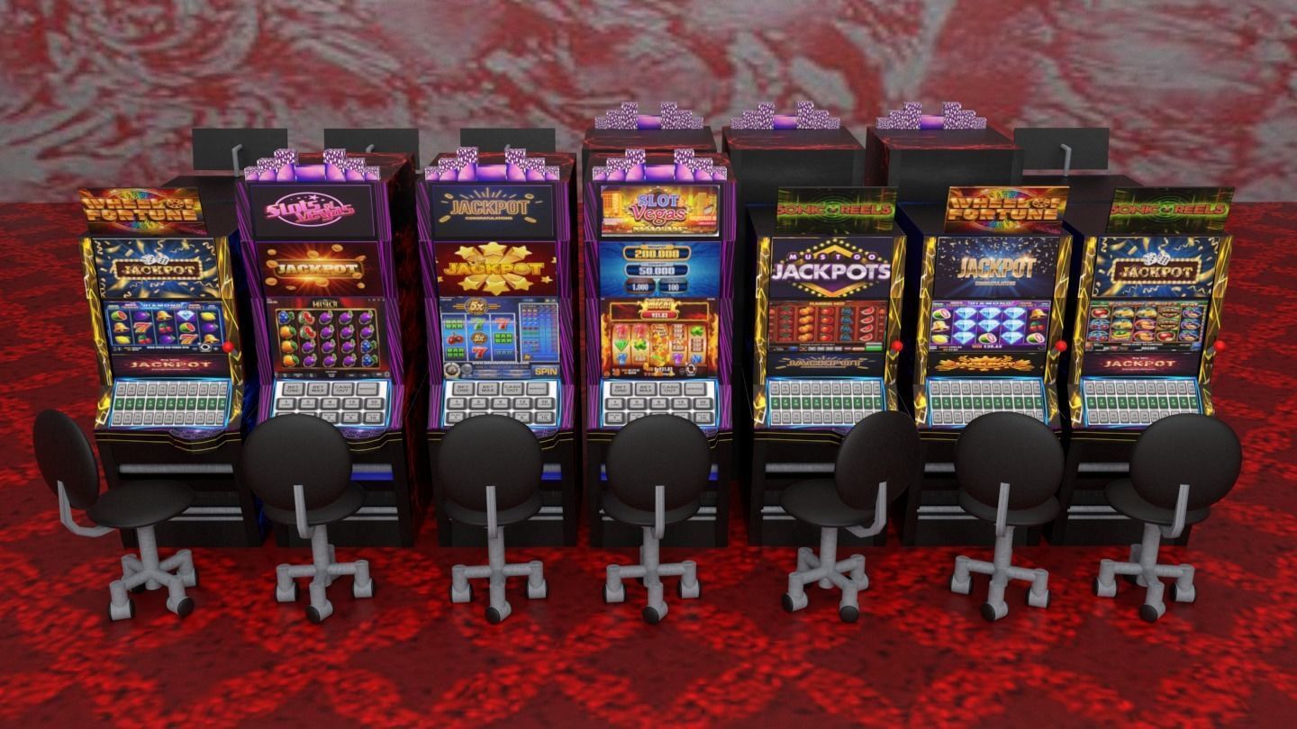 3D model Set of Modern Casino Slot Machines VR / AR / low-poly | CGTrader