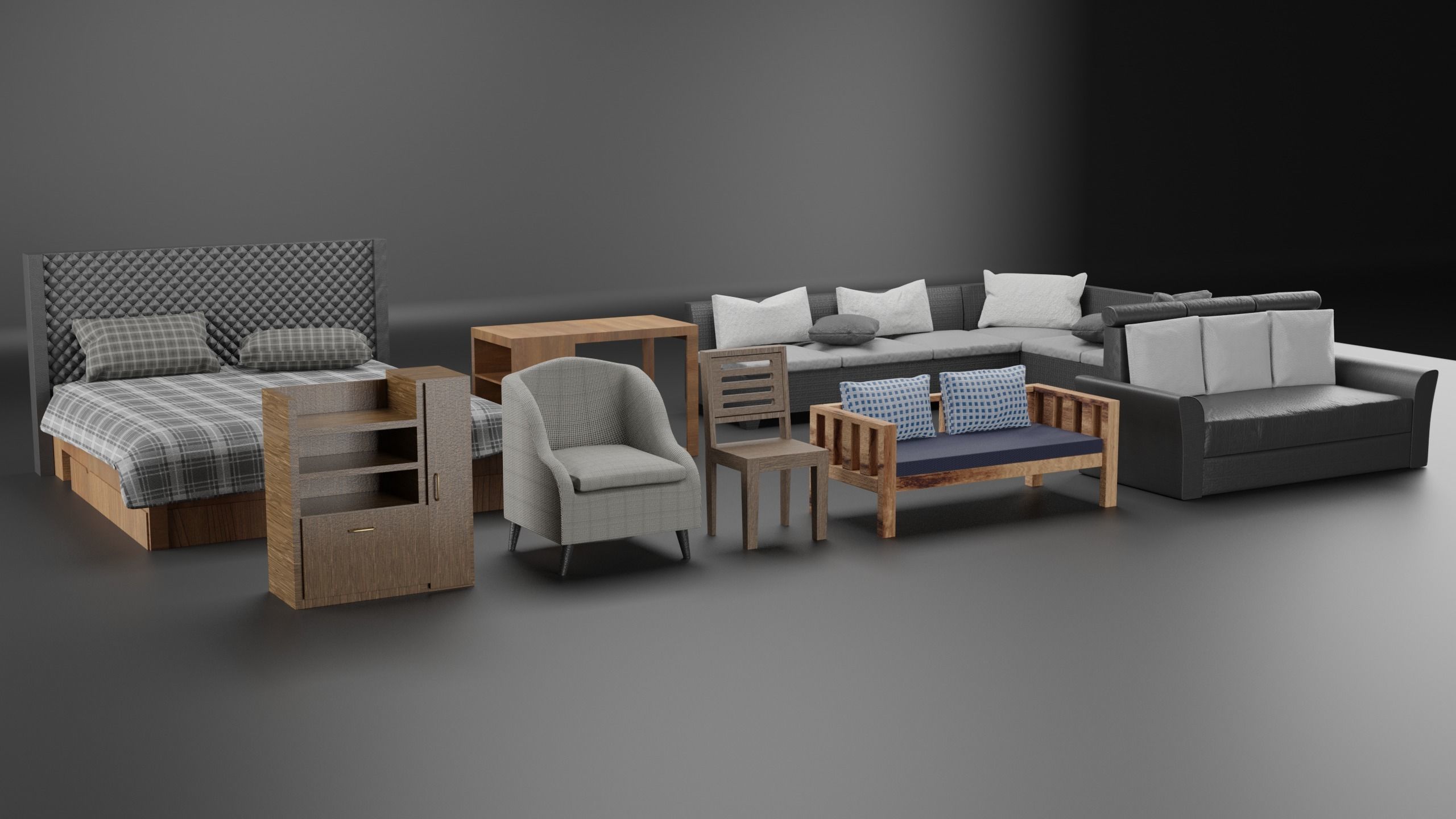 Furniture free 3D model | CGTrader