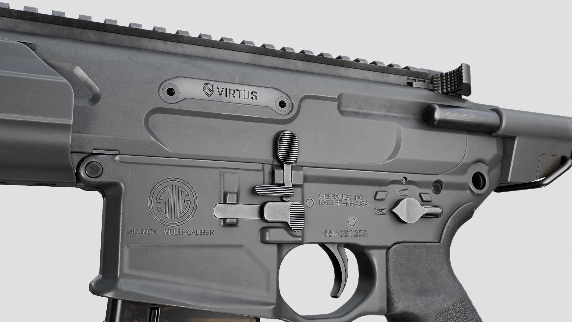 3D model Sig Sauer MCX Virtus Assault Rifle VR / AR / low-poly | CGTrader