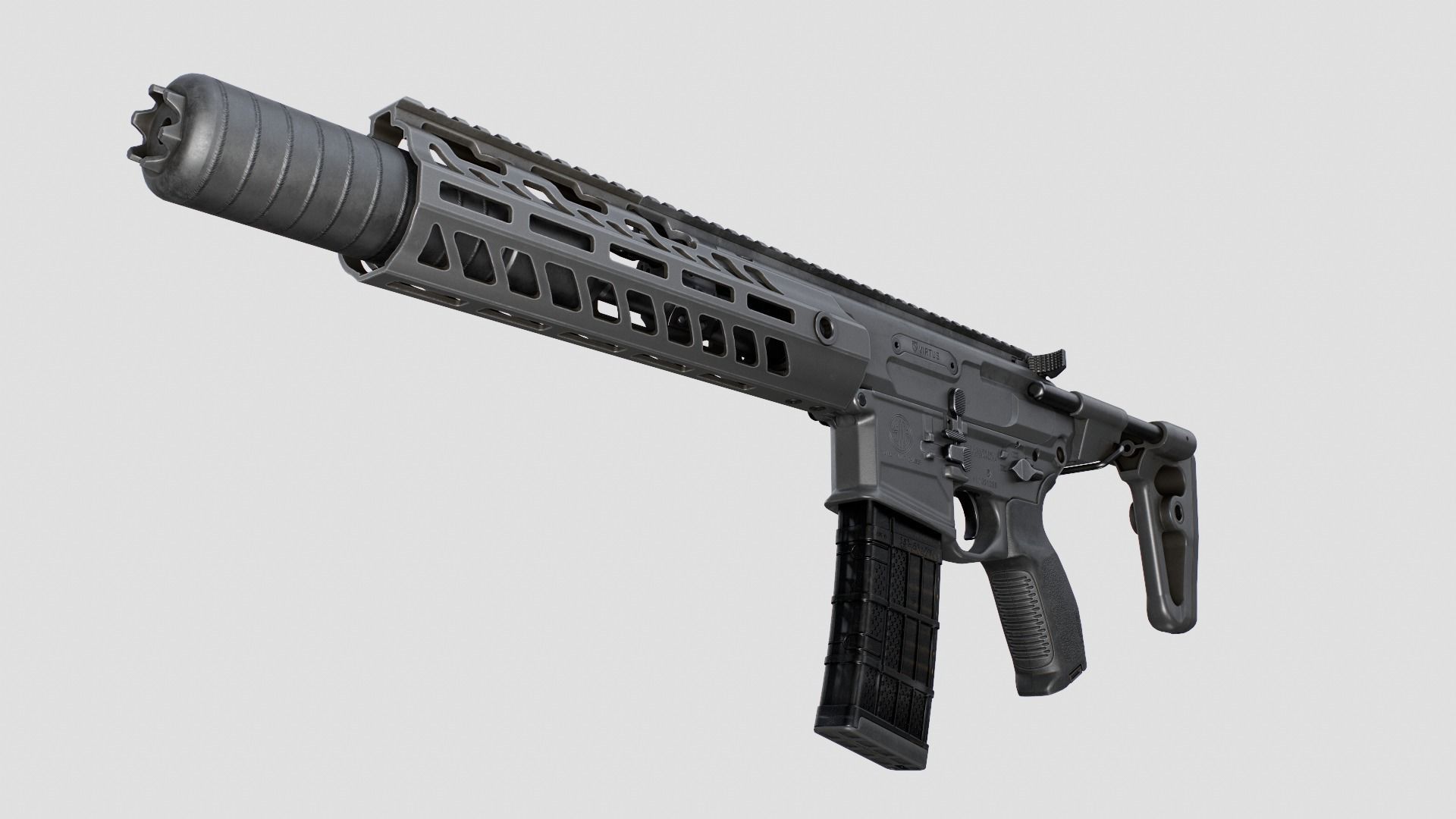 3D model Sig Sauer MCX Virtus Assault Rifle VR / AR / low-poly | CGTrader