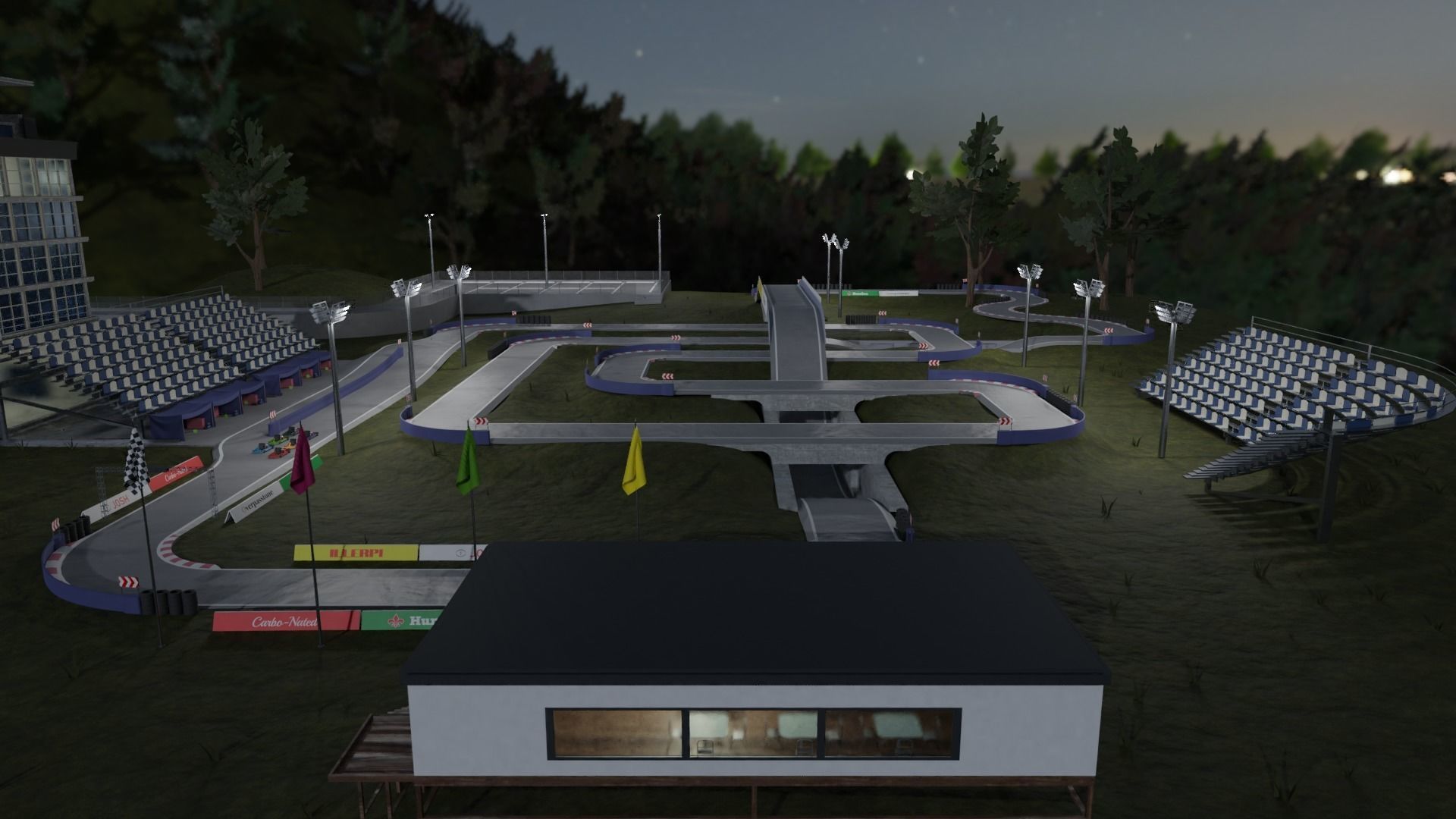 3D model Go Kart race track VR / AR / low-poly | CGTrader