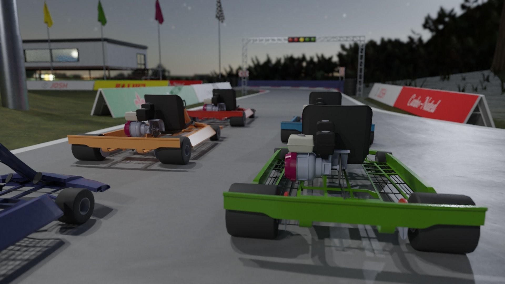 3D model Go Kart race track VR / AR / low-poly | CGTrader