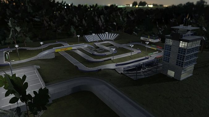 3D model Go Kart race track VR / AR / low-poly | CGTrader