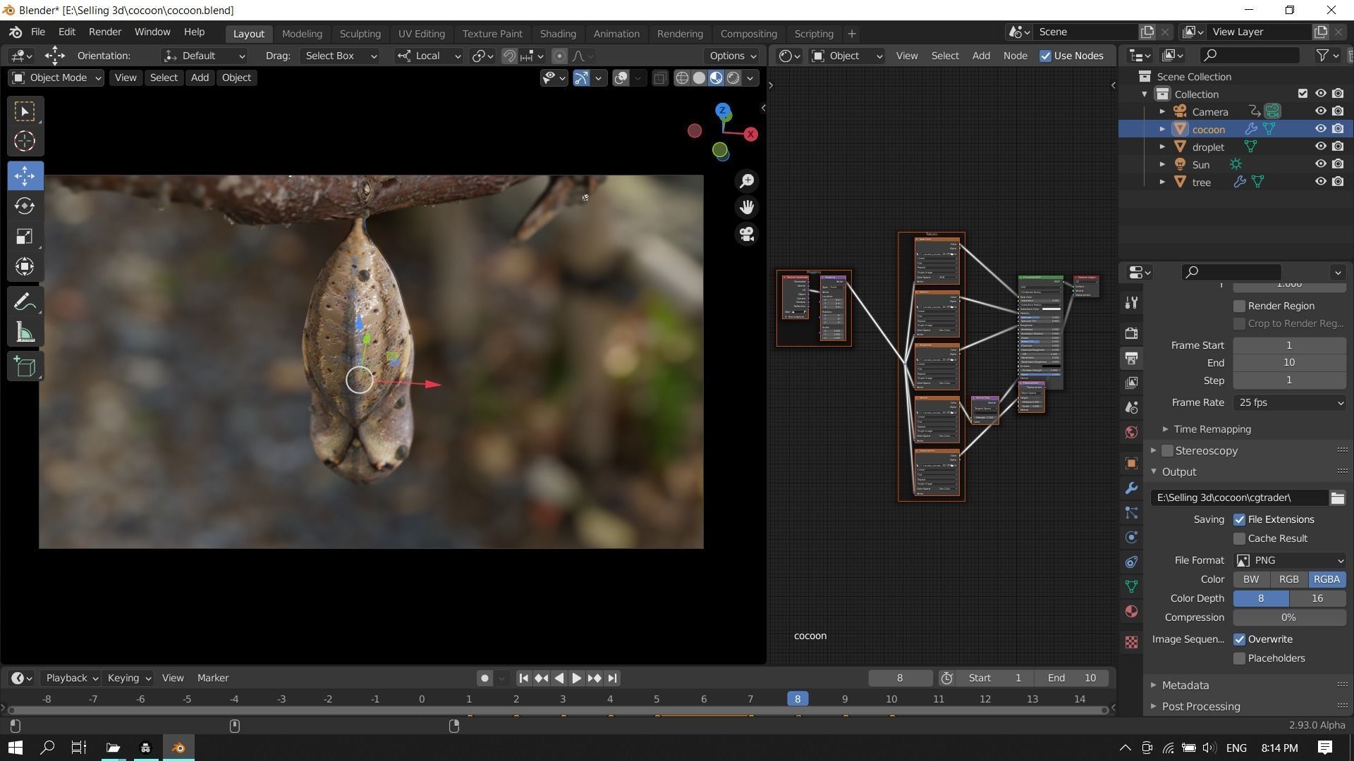 3D Model Collection Butterfly Realistic flying in air VR / AR / low ...