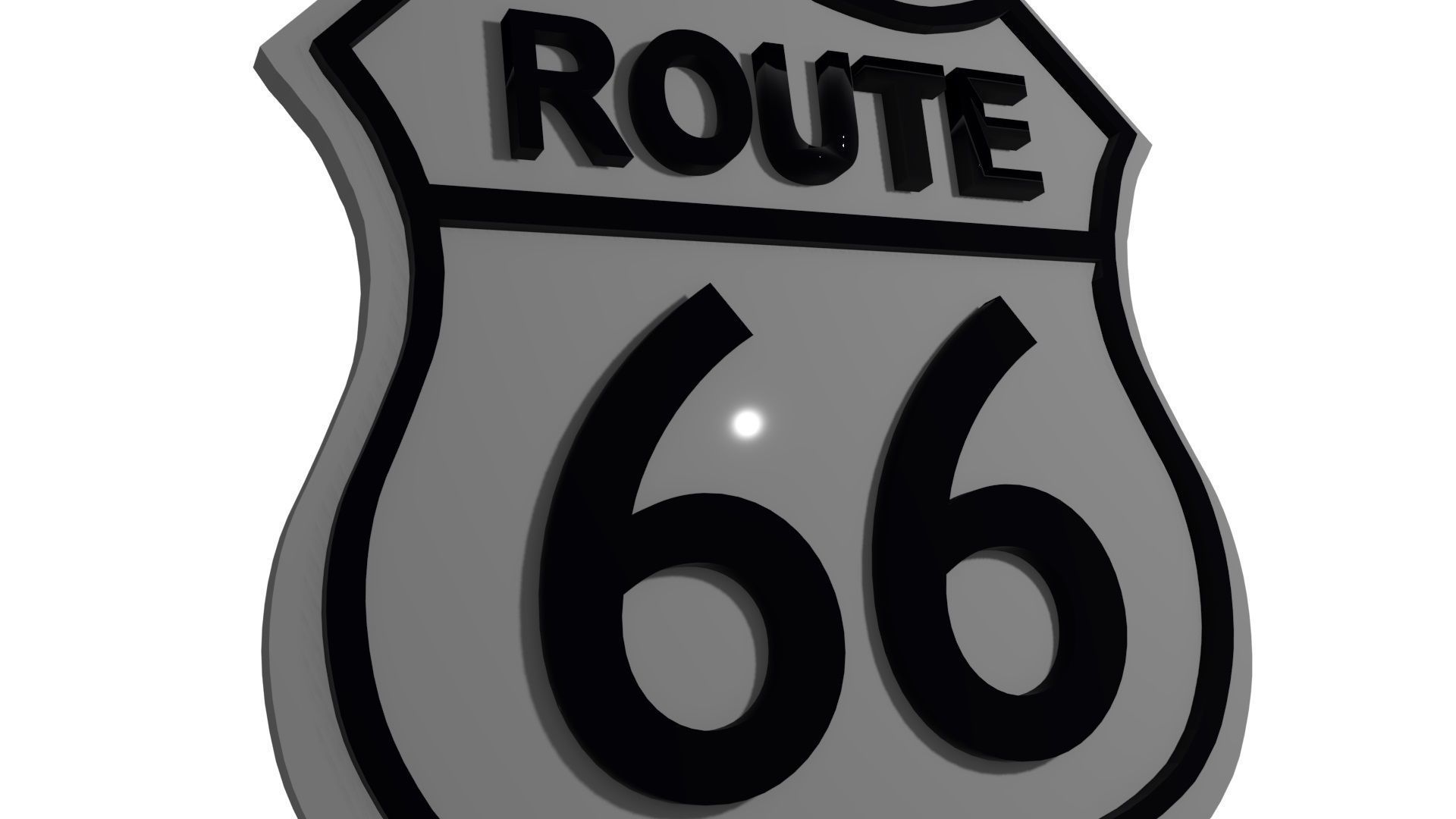 Route sixty six sign 3D model 3D printable | CGTrader