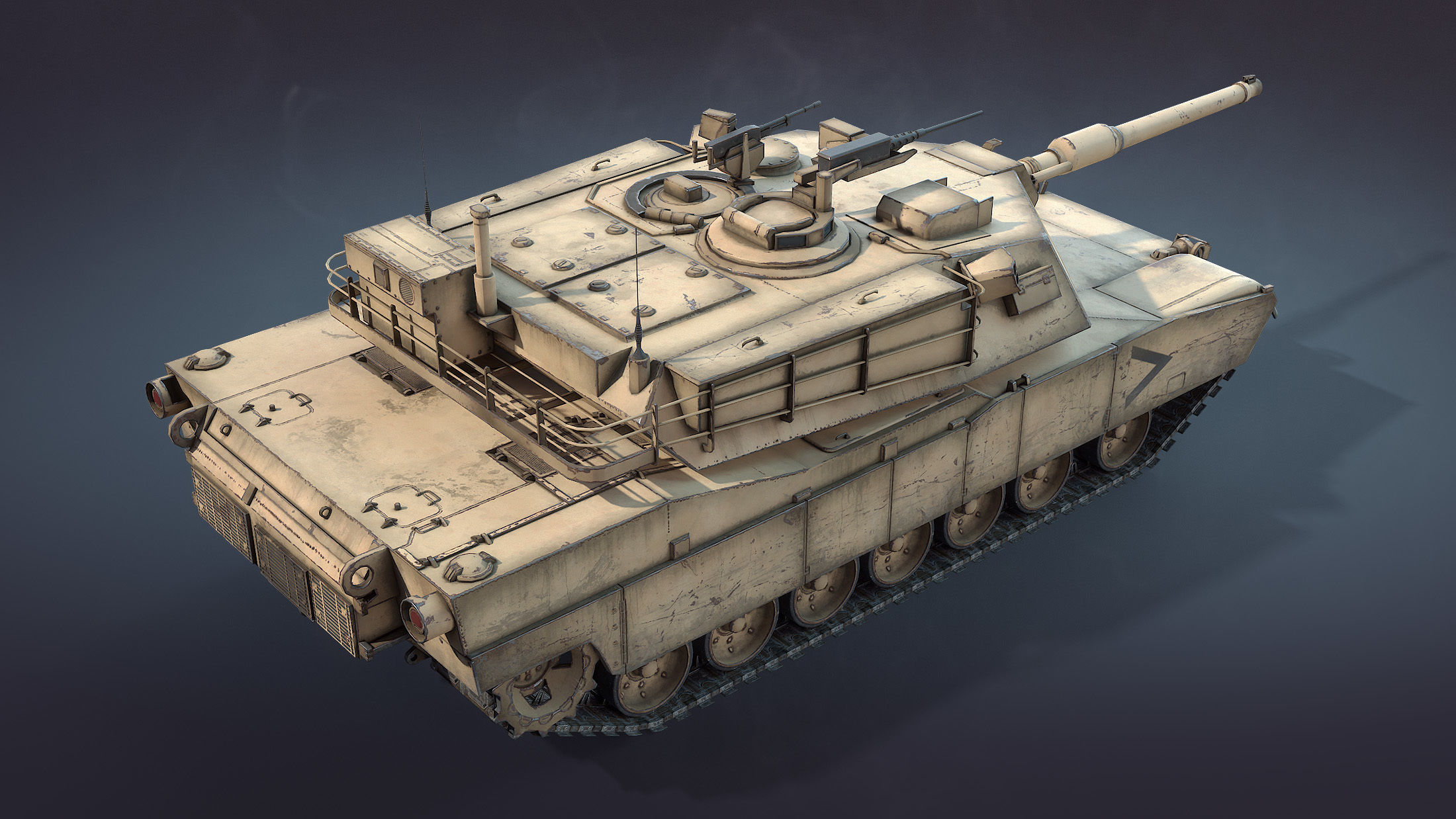 3D model M1A1 Abrams MBT Low-Poly VR / AR / low-poly | CGTrader