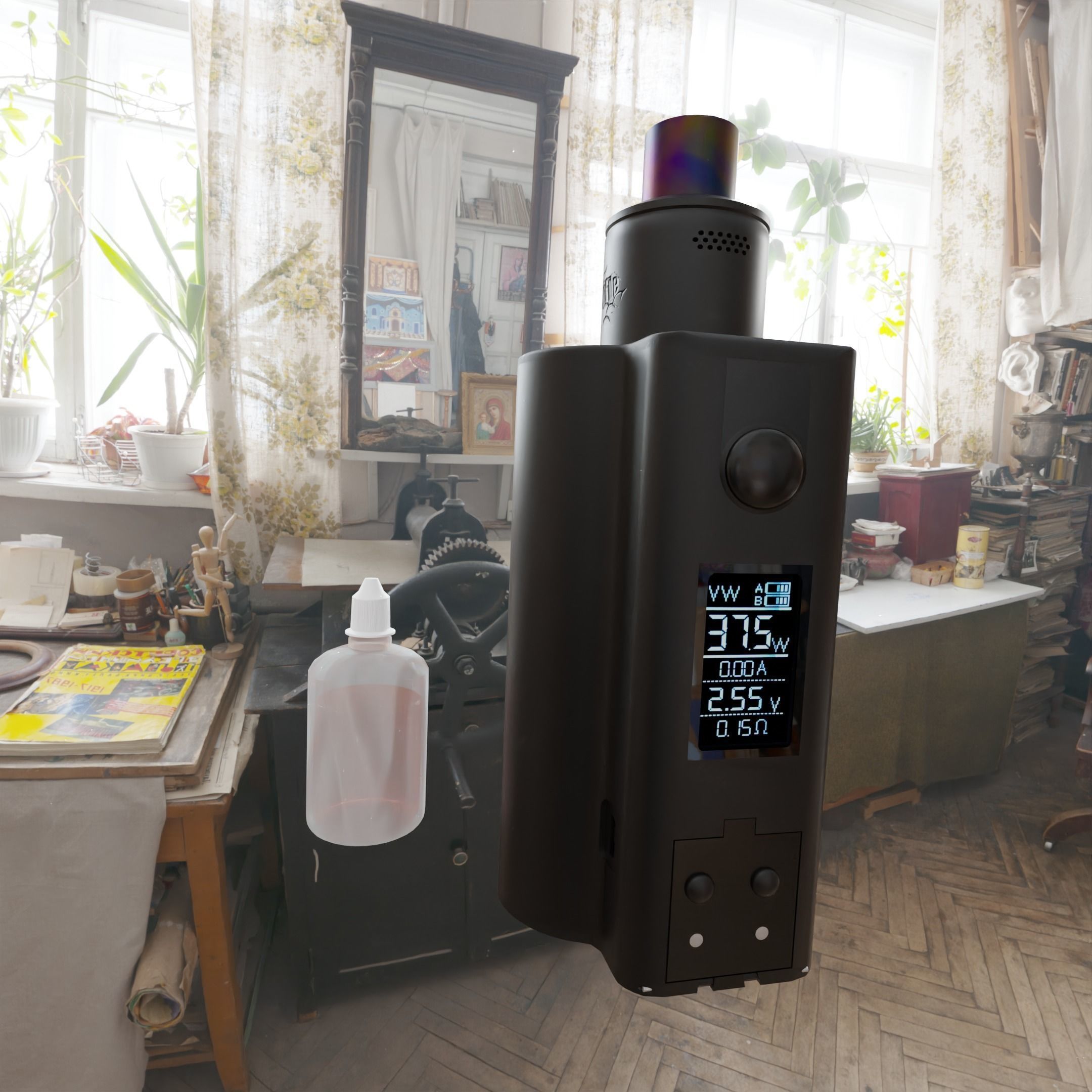 DoVPo Topside Dual Vape with a Profile RDA and a Rainbow Tip free 3D ...