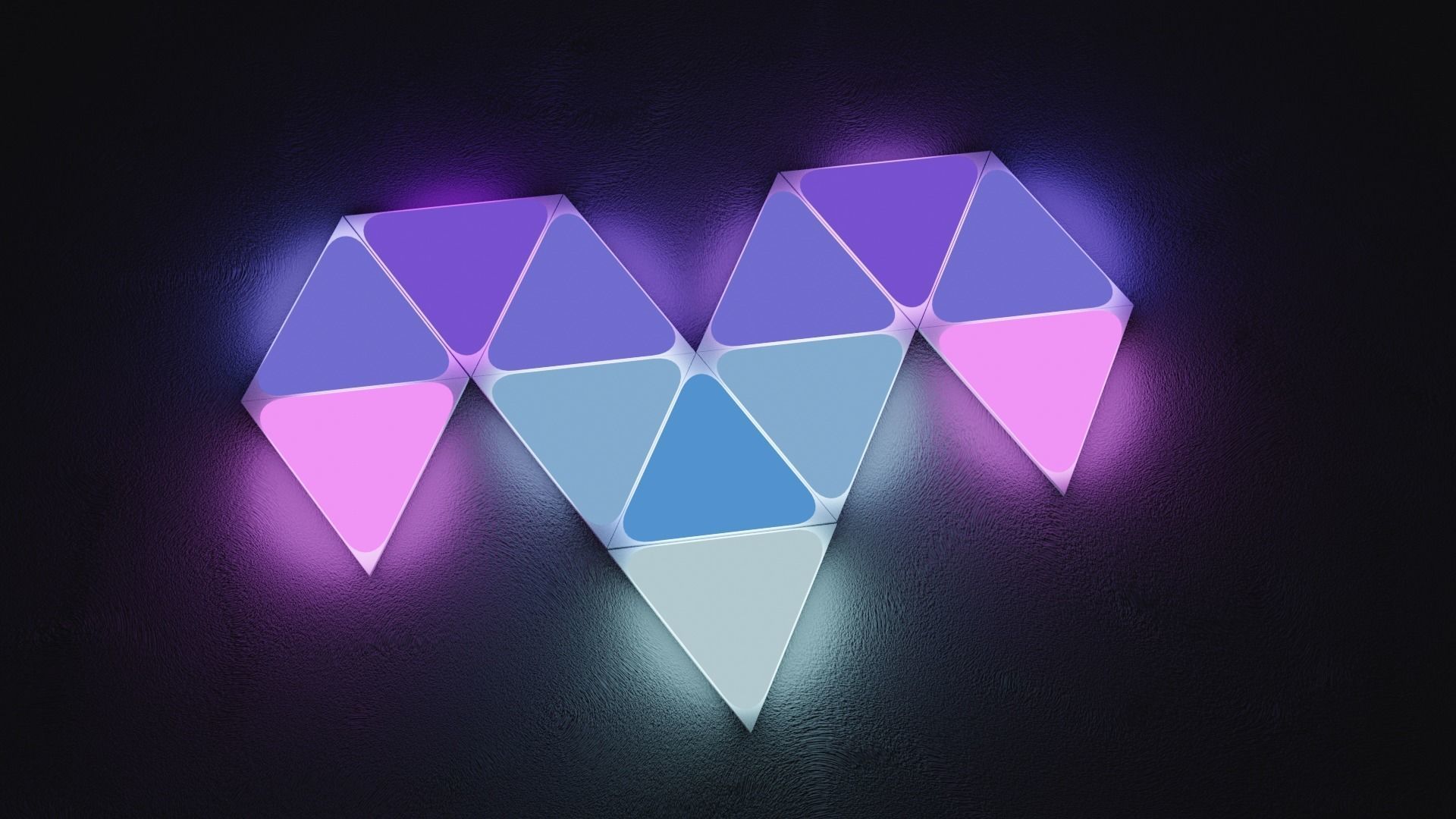 3D model Nanoleaf triangle lights cool gaming light rgb VR / AR / low ...