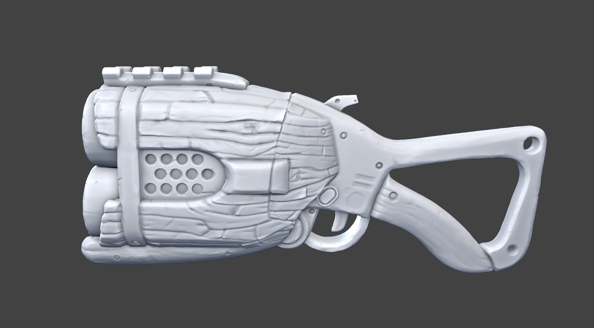 Stylized shotgun 3D model 3D printable | CGTrader