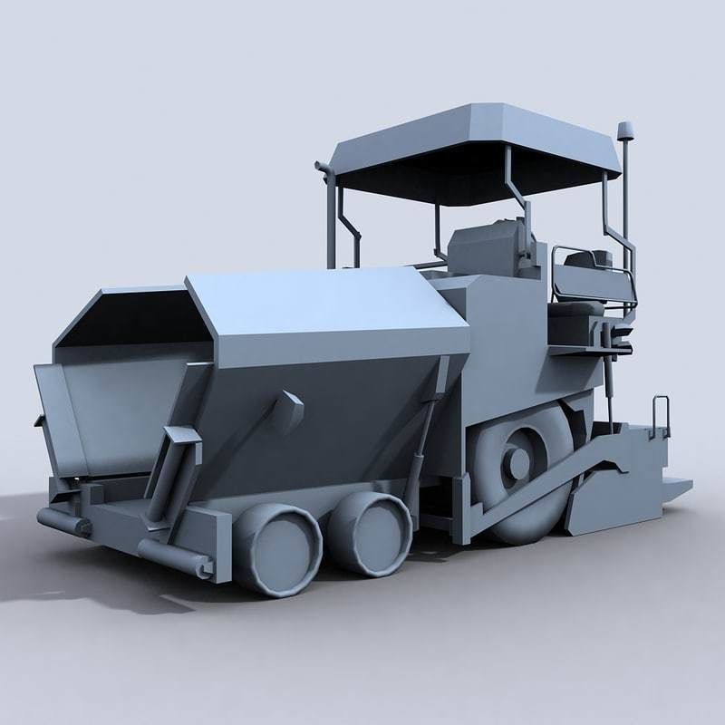 3D model Asphalt Paver VR / AR / low-poly | CGTrader