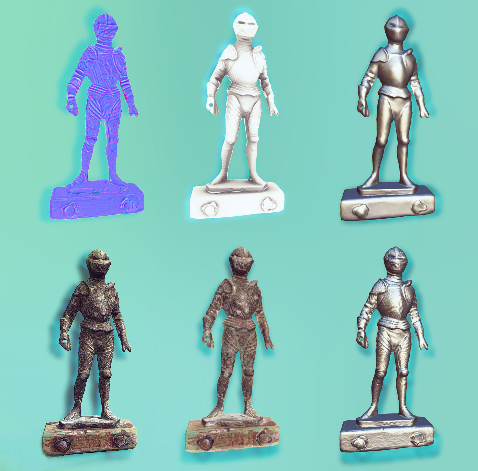 3D model Vintage Bronze Knight 3D Scan 8k VR / AR / low-poly | CGTrader
