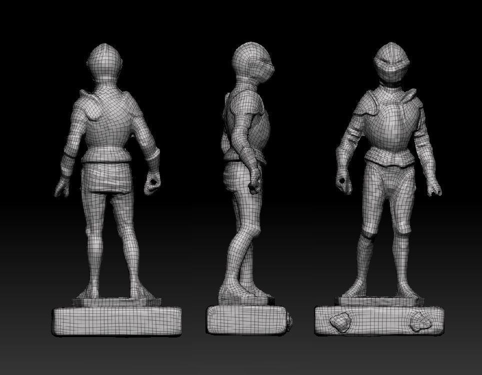 3D model Vintage Bronze Knight 3D Scan 8k VR / AR / low-poly | CGTrader