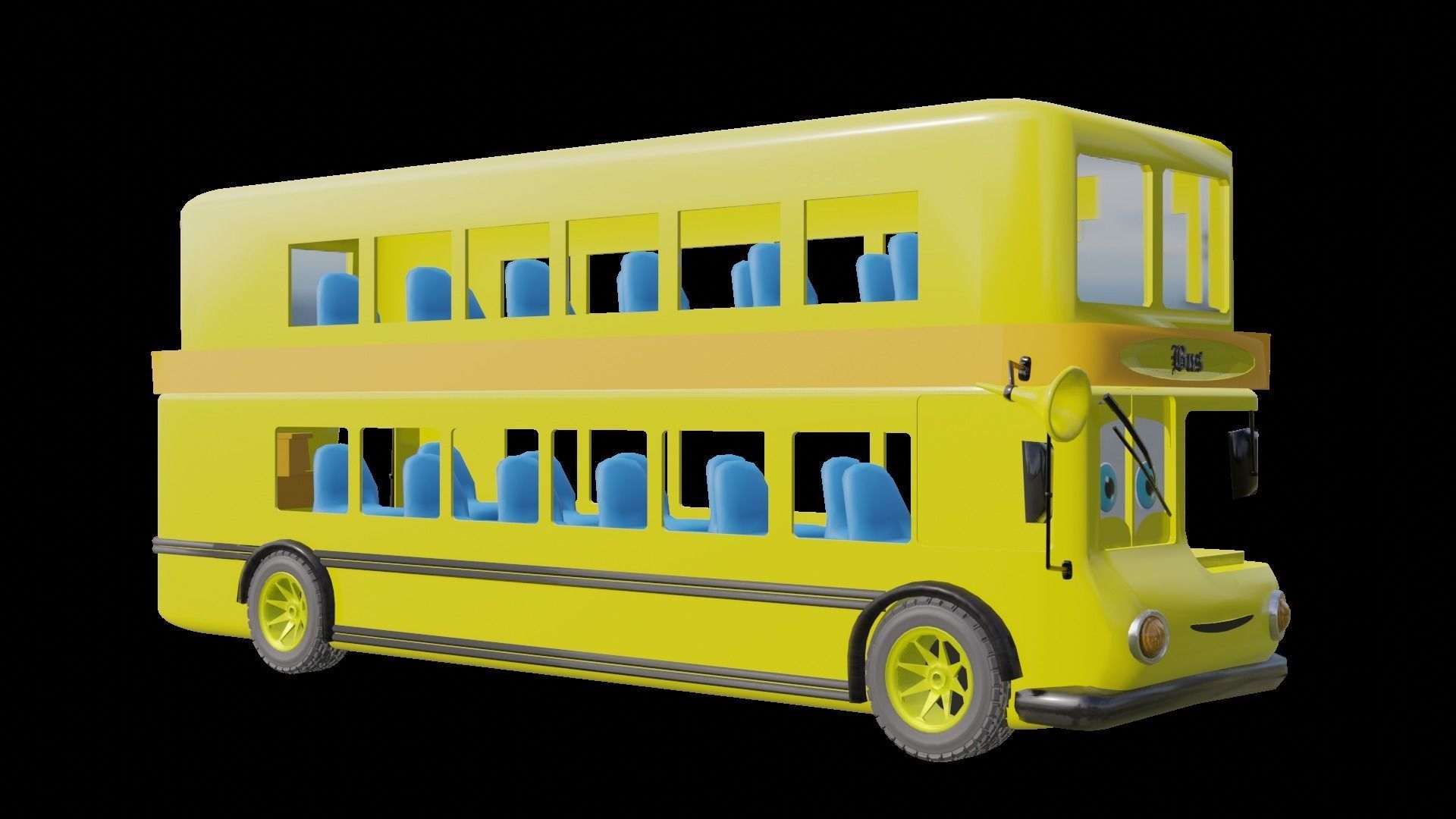 3D model Cartoon Bus VR / AR / low-poly | CGTrader