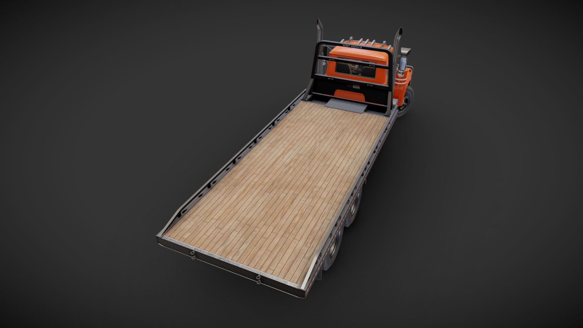 3D model Industrial vintage flatbed truck VR / AR / low-poly | CGTrader