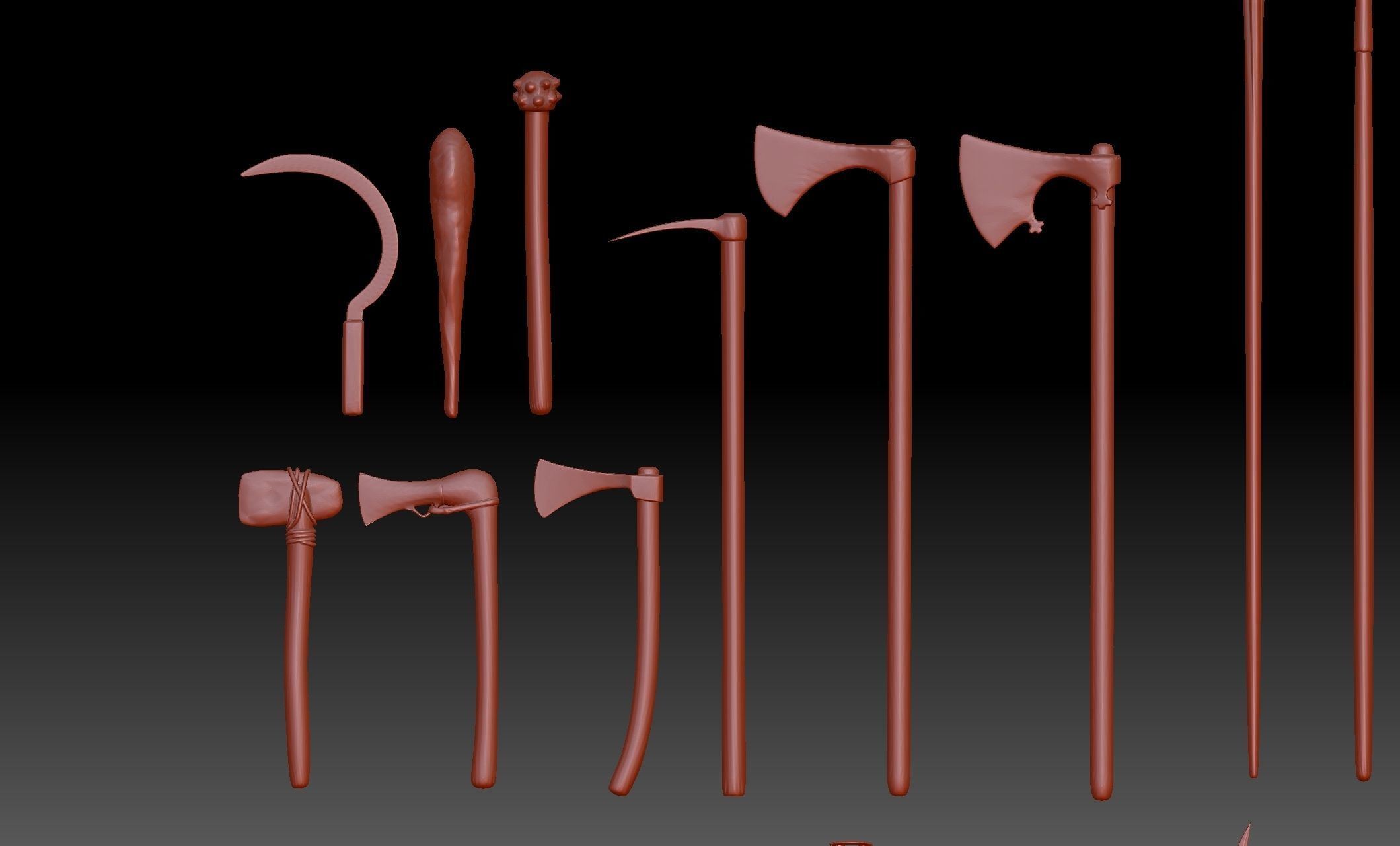 64 Medieval Roman and Ancient Weapons Collection 3D model 3D printable | CGTrader